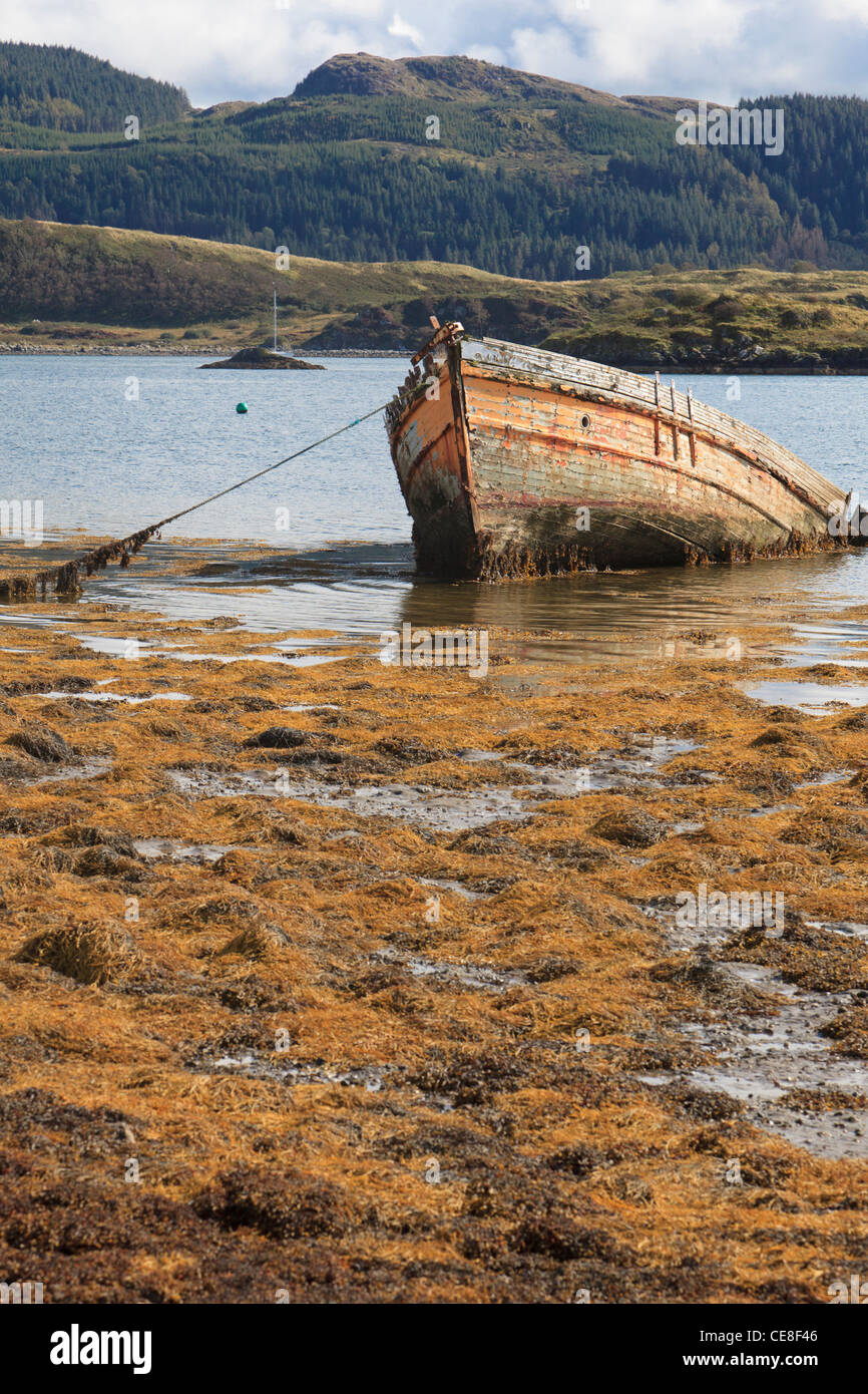 Submerged wooden boat abandoned boat hi-res stock photography and ...