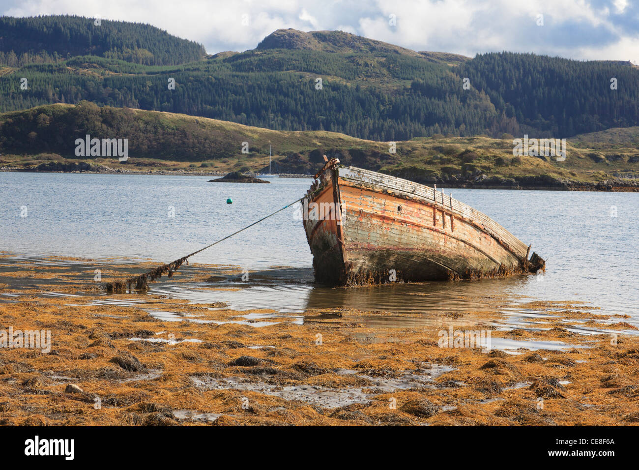 Decaying wooden ship Stock Photo - Alamy