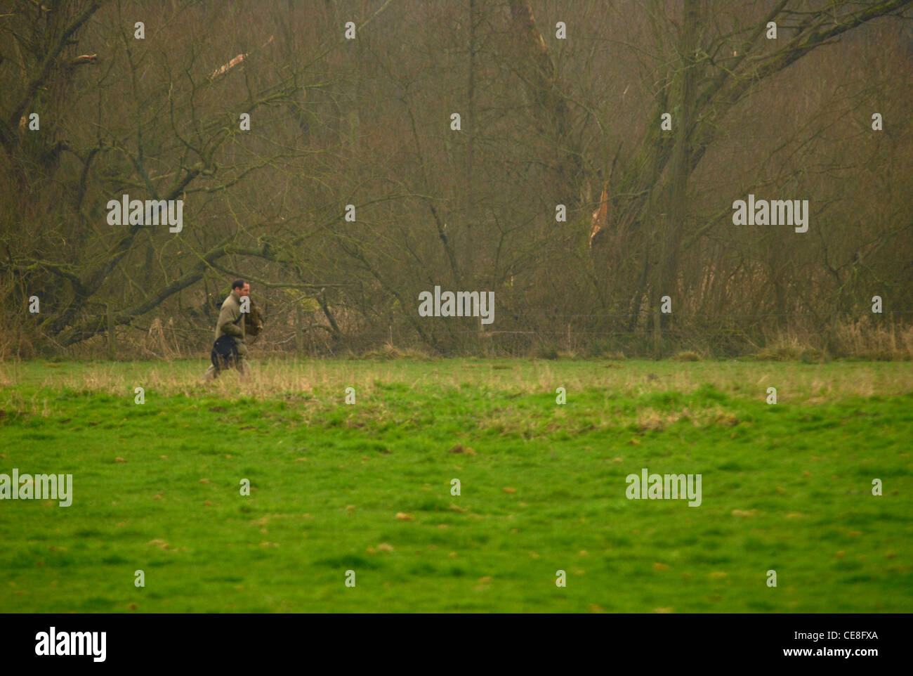 Thornham Magna, Suffolk. Members of the Suffolk Hunt on a Drag Hunt ...