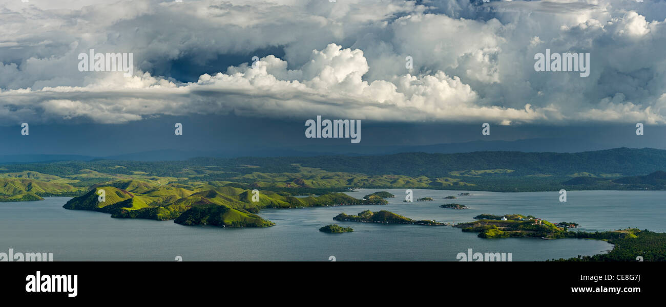 Dramatic clouds over lake Sentani, West Papua, Indonesia Stock Photo ...