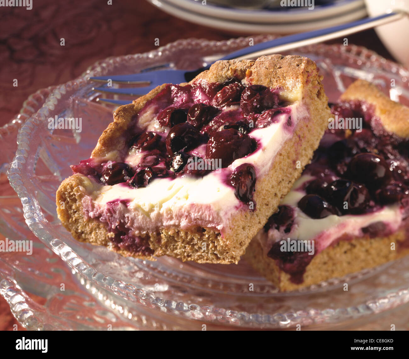 Blueberry - tin pie with acacia honey Stock Photo - Alamy