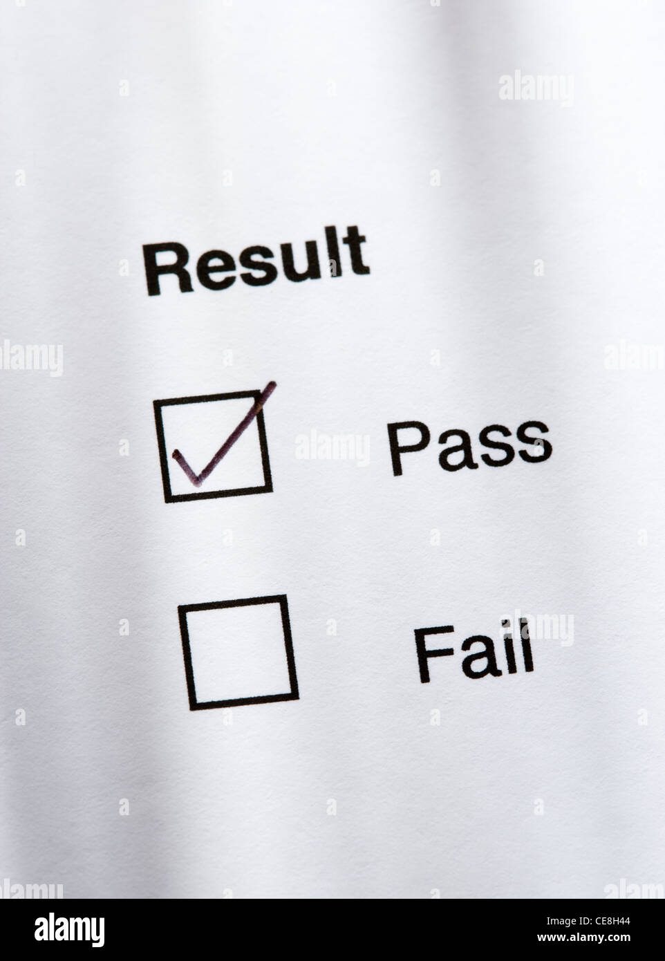 Result - pass Stock Photo - Alamy