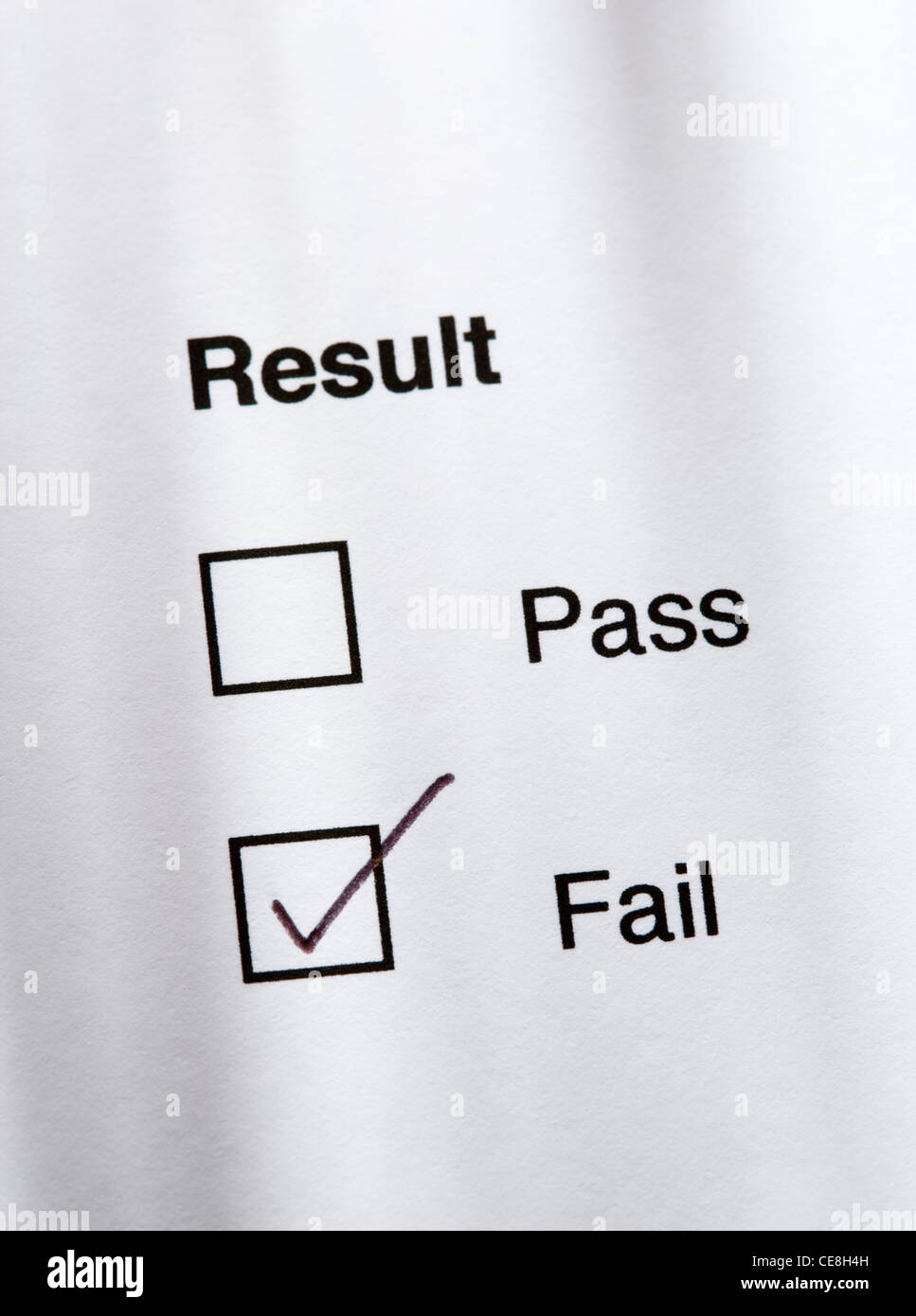 Result - fail Stock Photo - Alamy