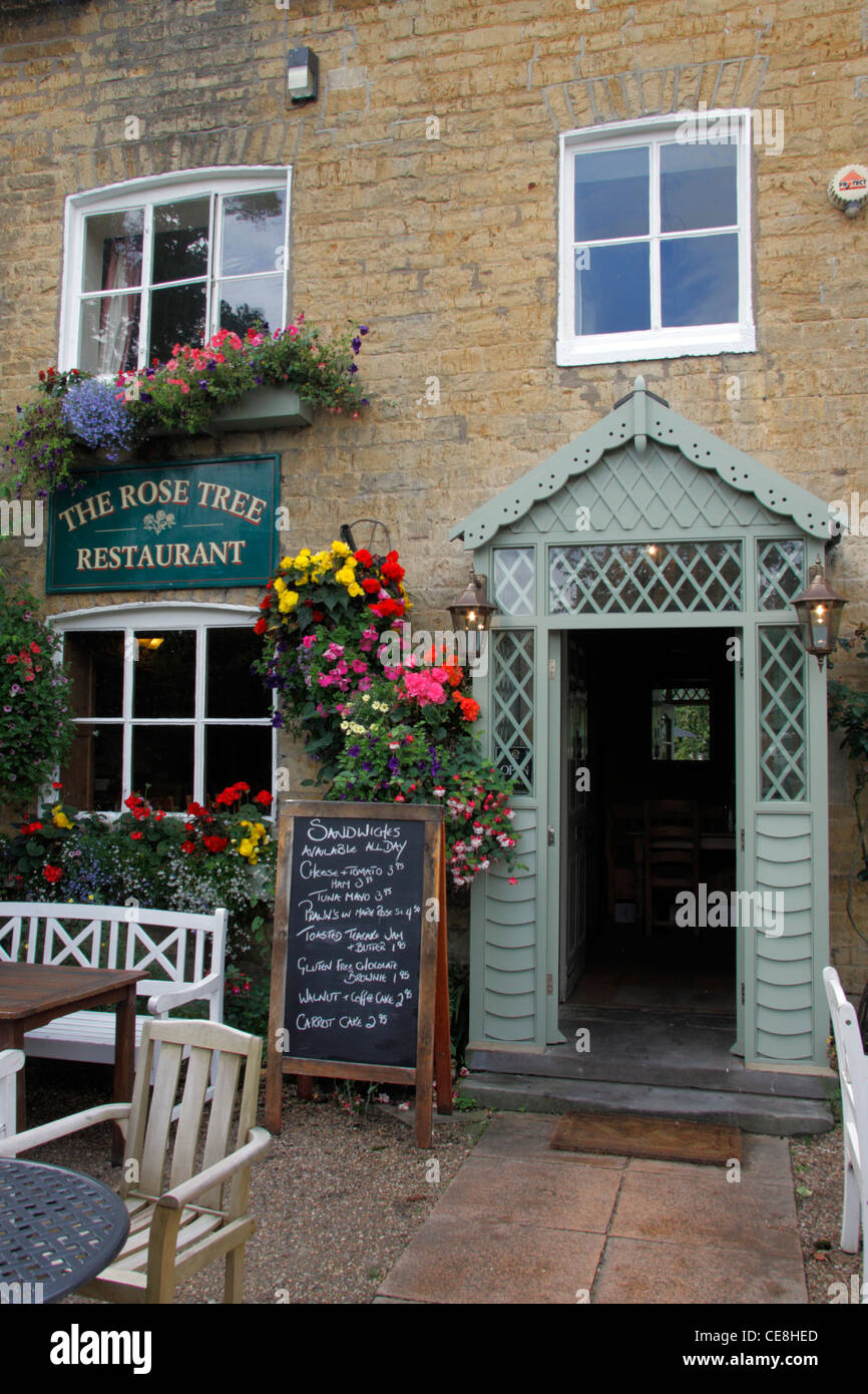 The Rose Tree Restaurant, Bourton on the Water in the Cotswolds Stock ...