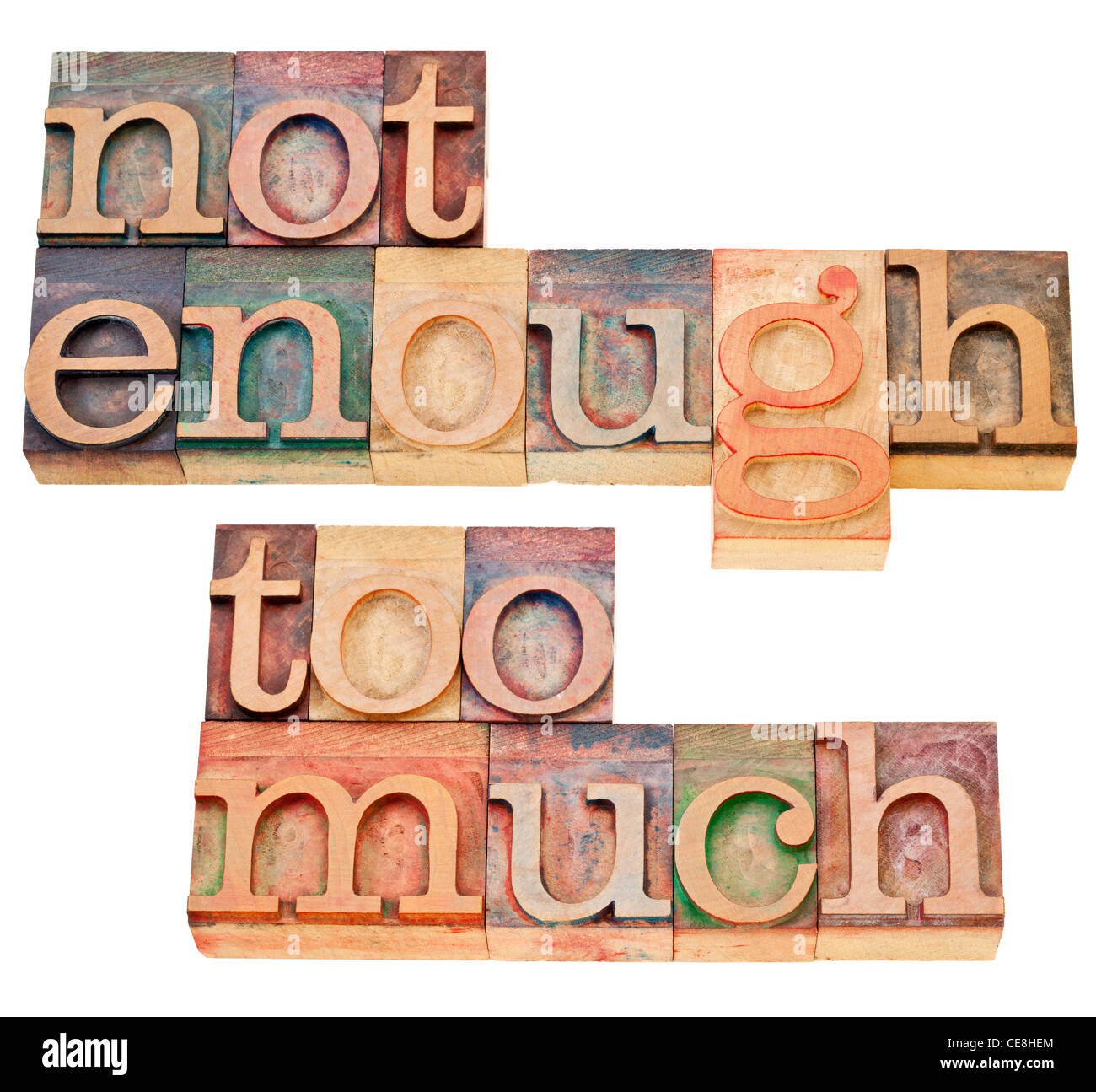 not enough, too much - supply and demand or consumerism concept - a ...