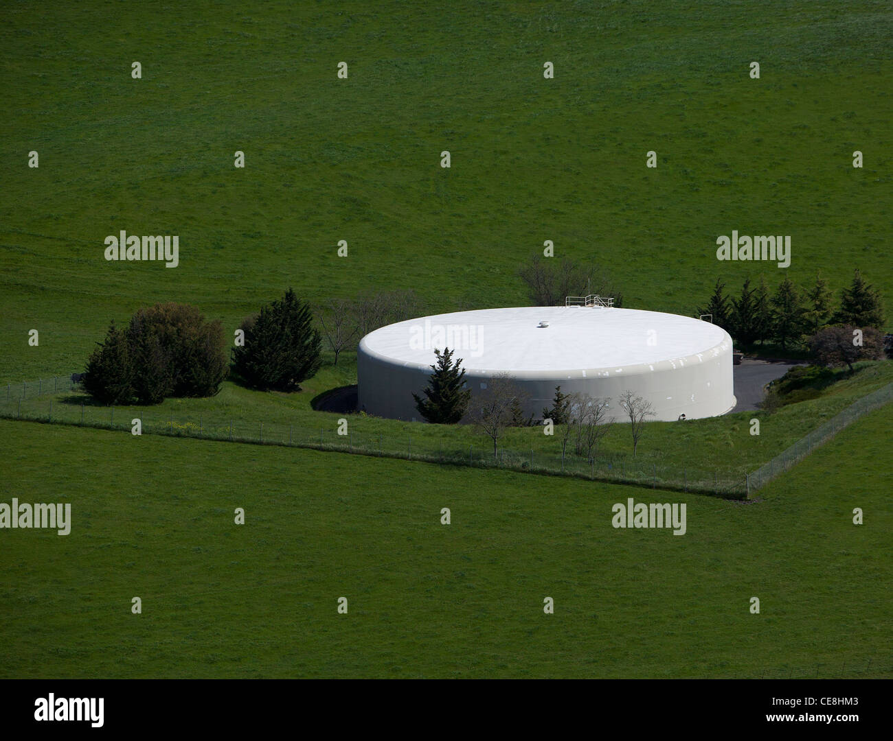 aerial photograph water storage tank, Petaluma, California Stock Photo ...