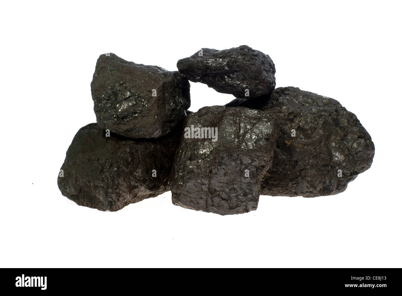 Black coal lumps background Cut Out Stock Images & Pictures - Alamy