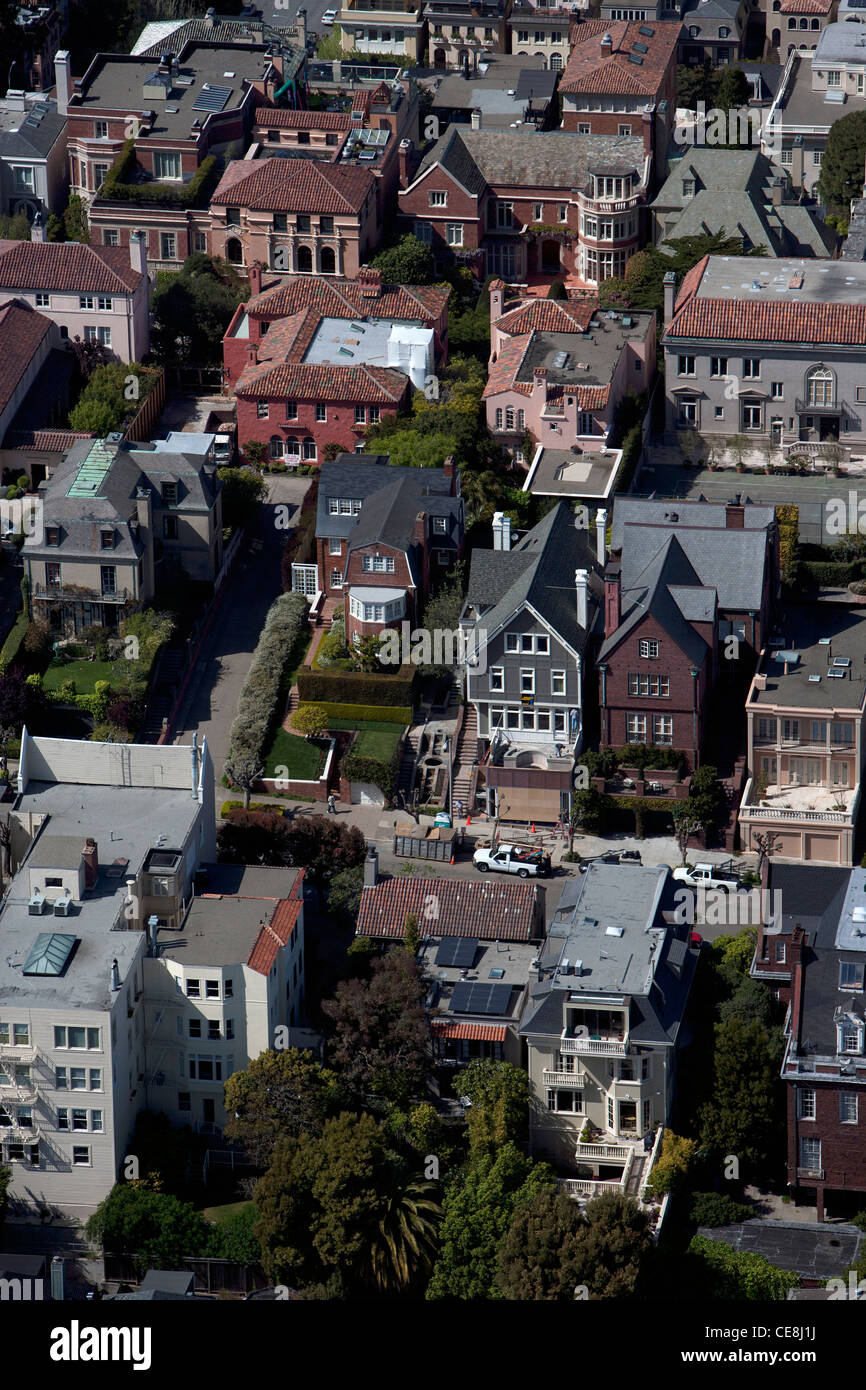 aerial photograph Pacific Heights residential neighborhood San ...