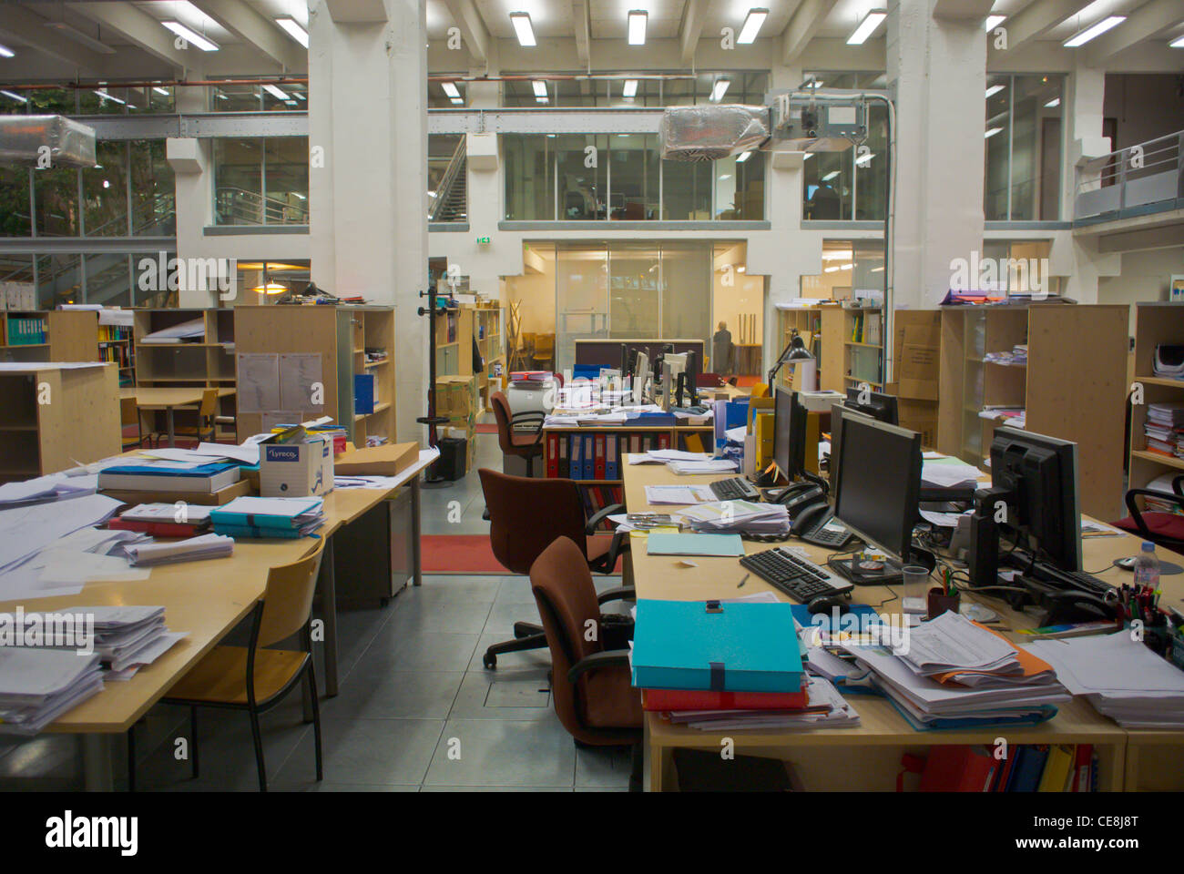 Paris, France, Open Office Interior, Converted Au-to Factory in ...