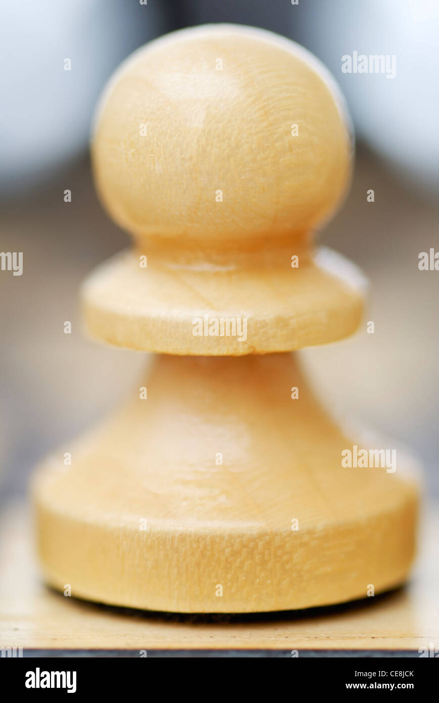 One Chess Pawn on white background with faint reflextion Stock Photo ...