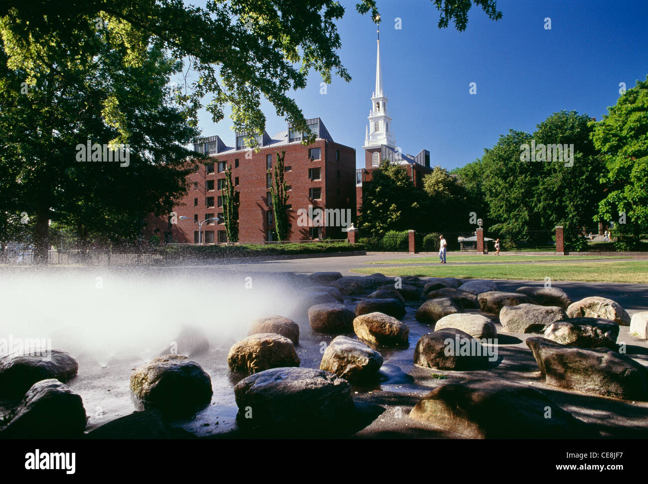 Tanner Fountain , Harvard University Campus, Cambridge, MA Stock Photo ... Tanner Fountain , Harvard University Campus, Cambridge, MA Stock Photo ...