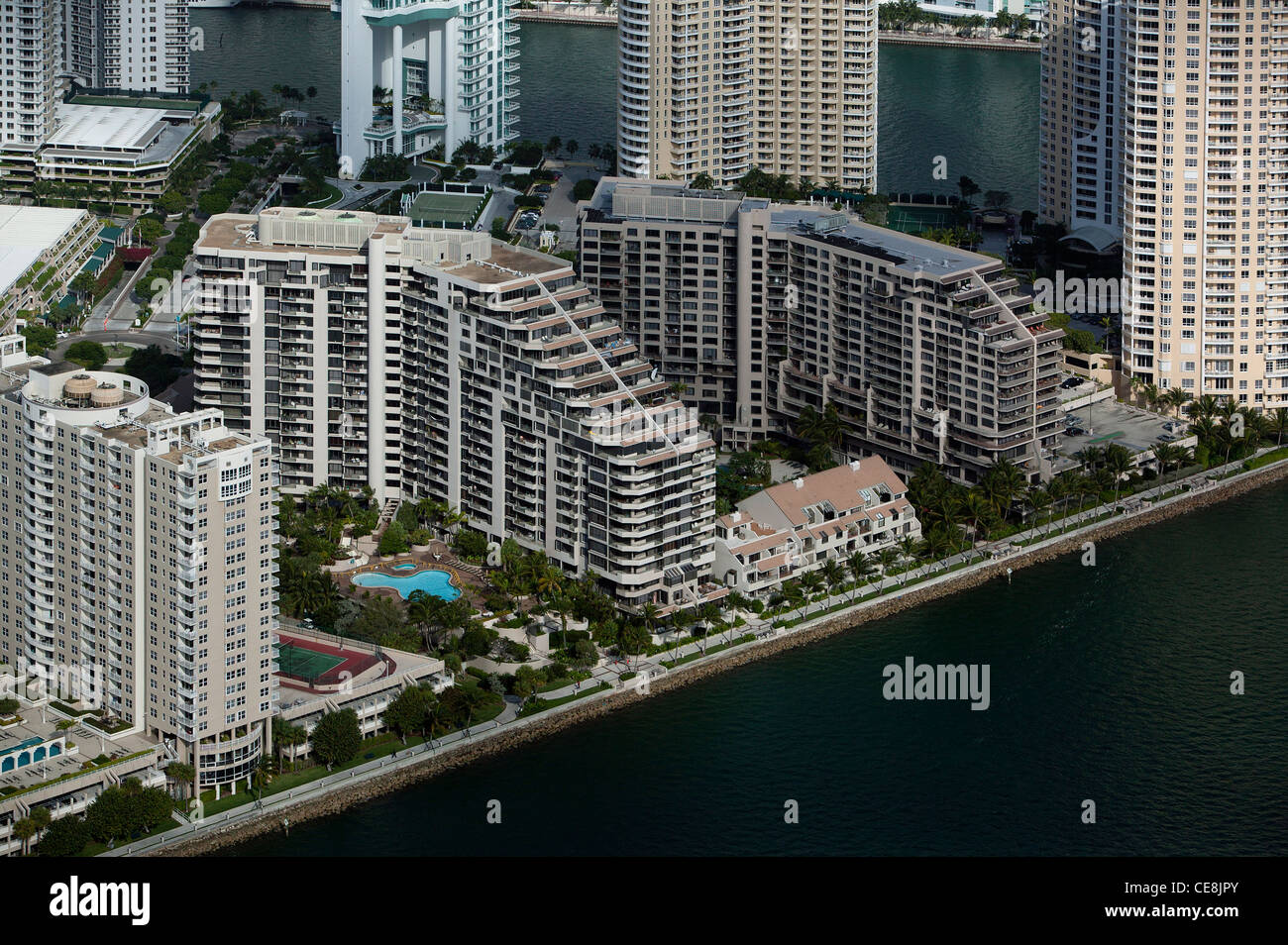 aerial photograph Miami, Florida Stock Photo - Alamy