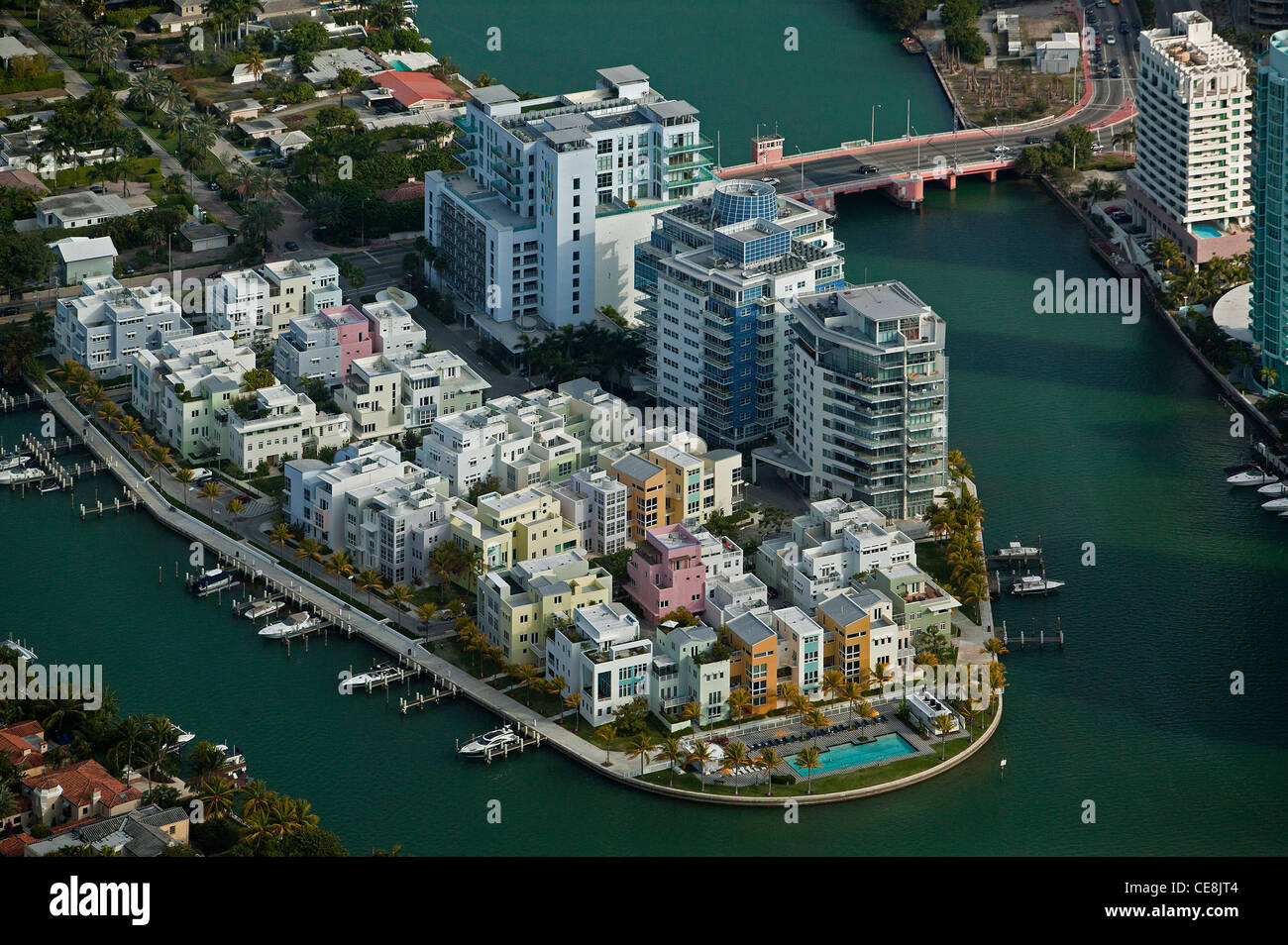 aerial photograph Miami, Florida Stock Photo - Alamy