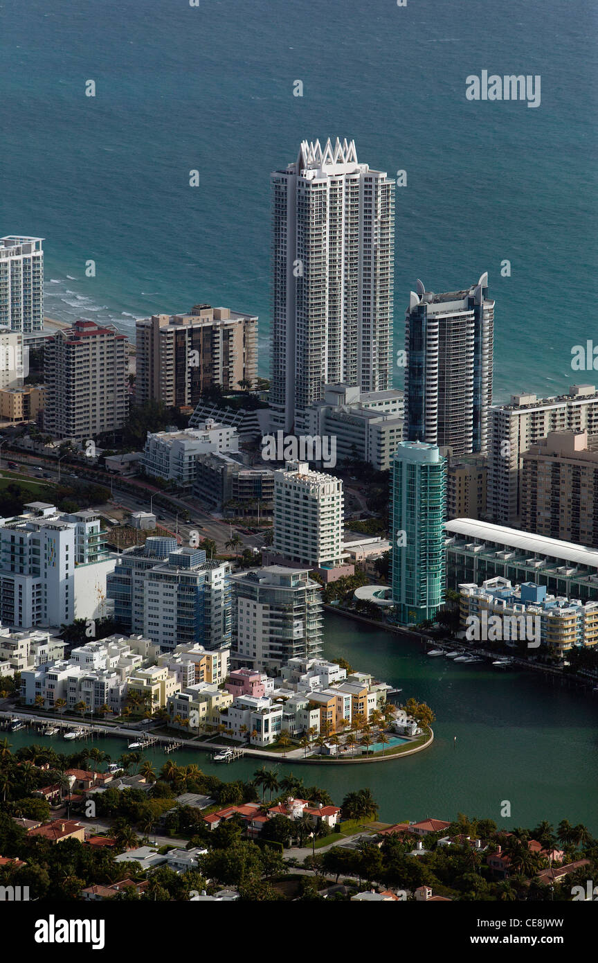 aerial photograph South Beach Miami Beach, Florida Stock Photo - Alamy