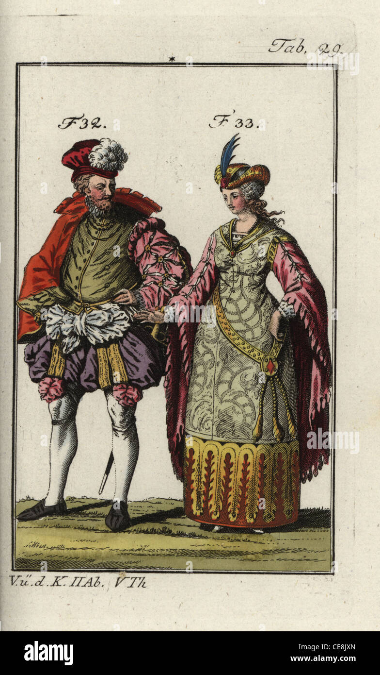 German nobleman 1577 and a countess of Holland and Zeeland 1600 Stock ...