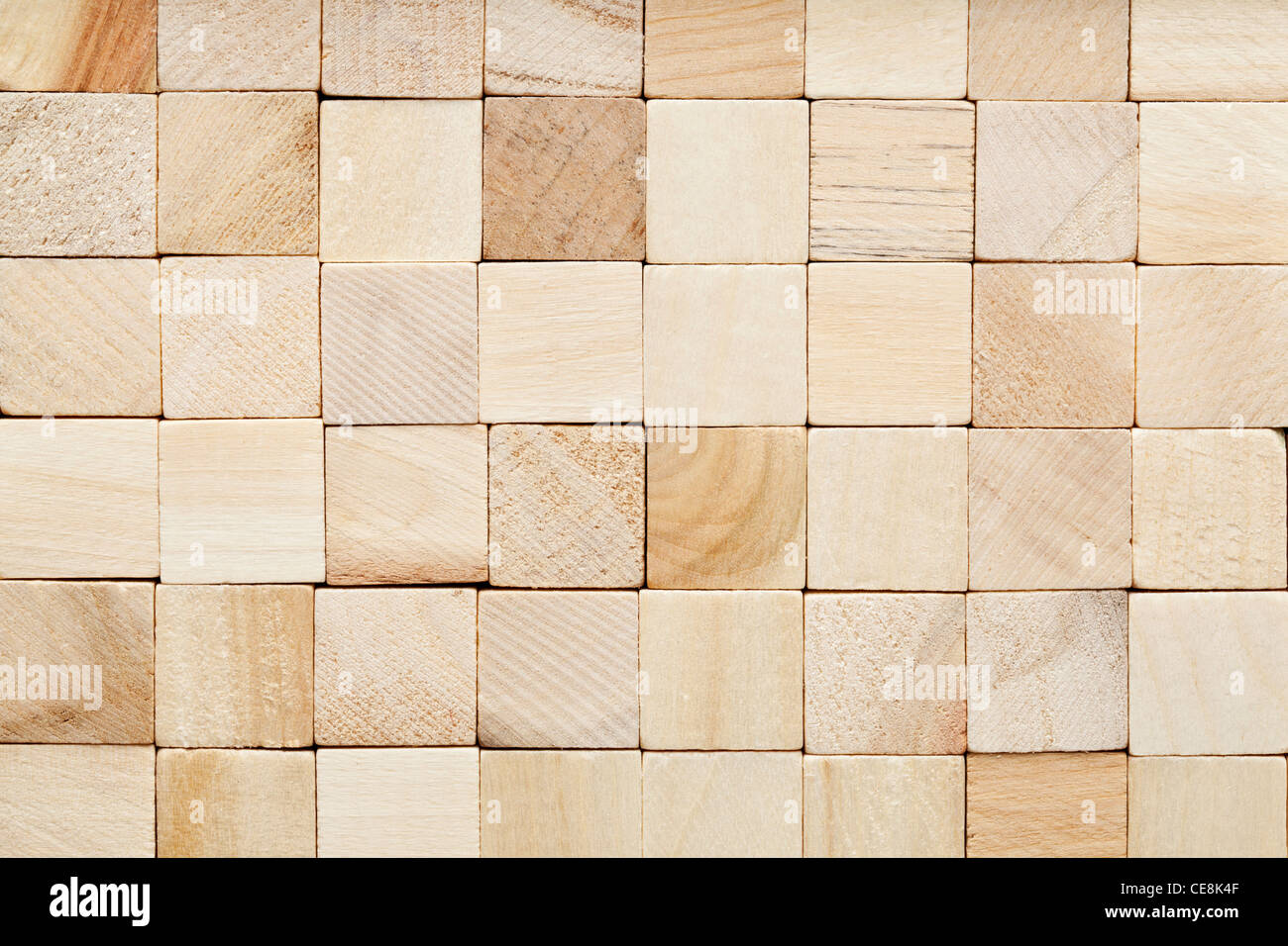 background of random wood square blocks with different grain Stock ...