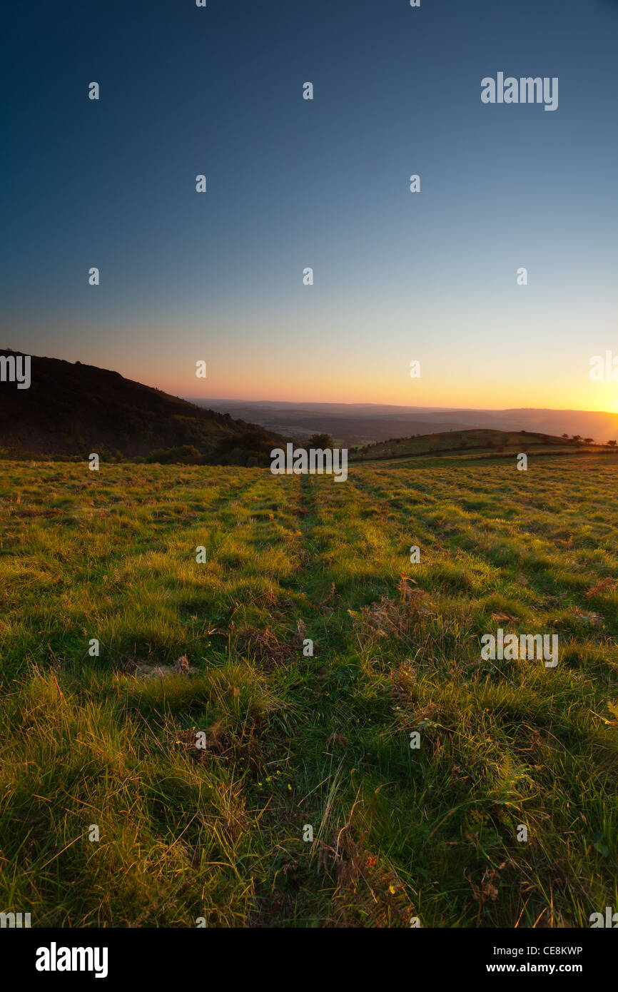 Quantock Hills at sunset Stock Photo - Alamy
