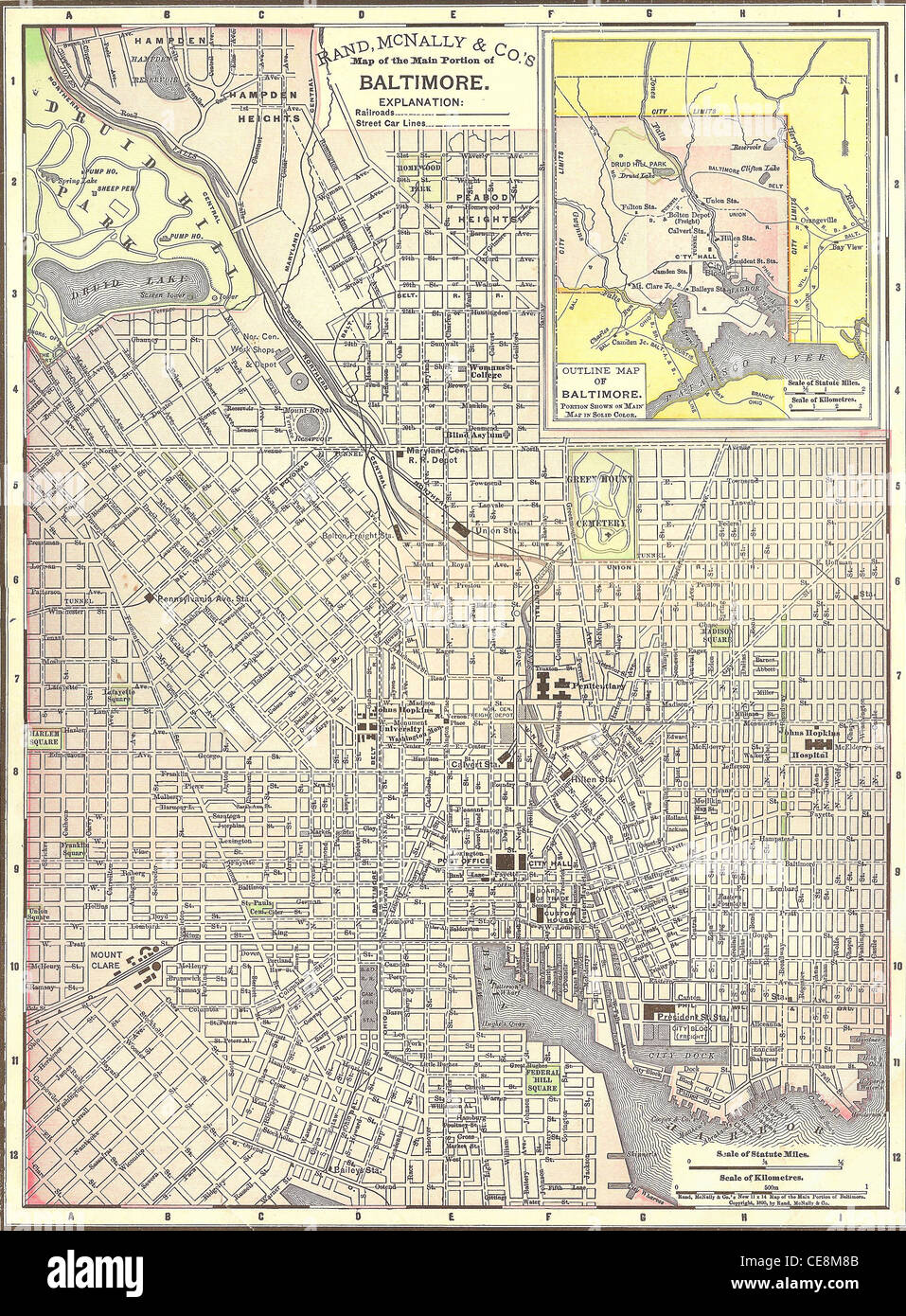Map of baltimore county hi-res stock photography and images - Alamy