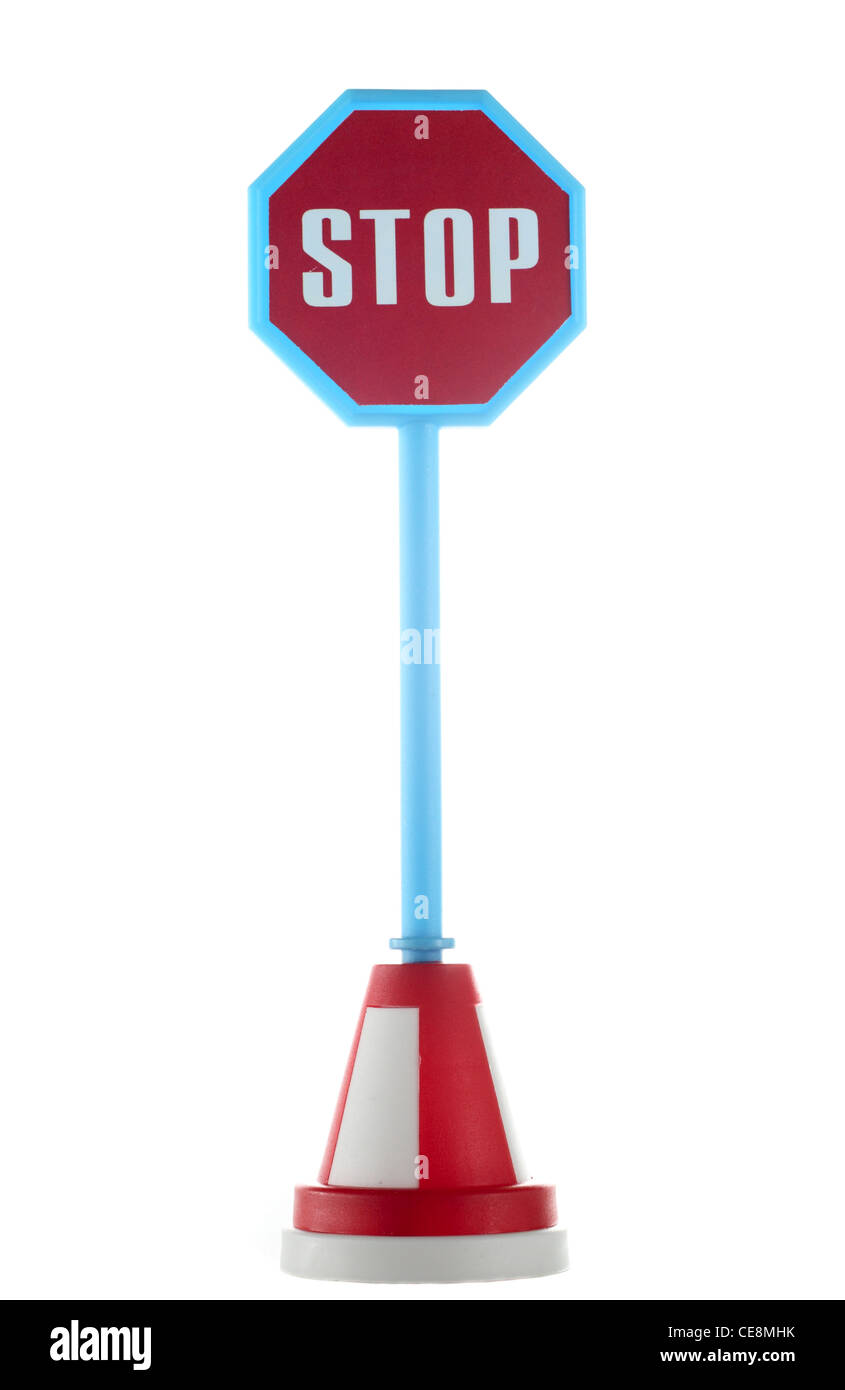 Stop road sign isolated in the white background Stock Photo - Alamy