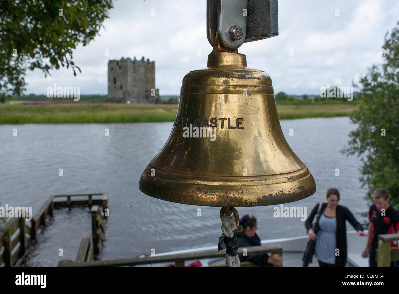 The bell to call the boat custodian on the shoreside of Threave Castle ...