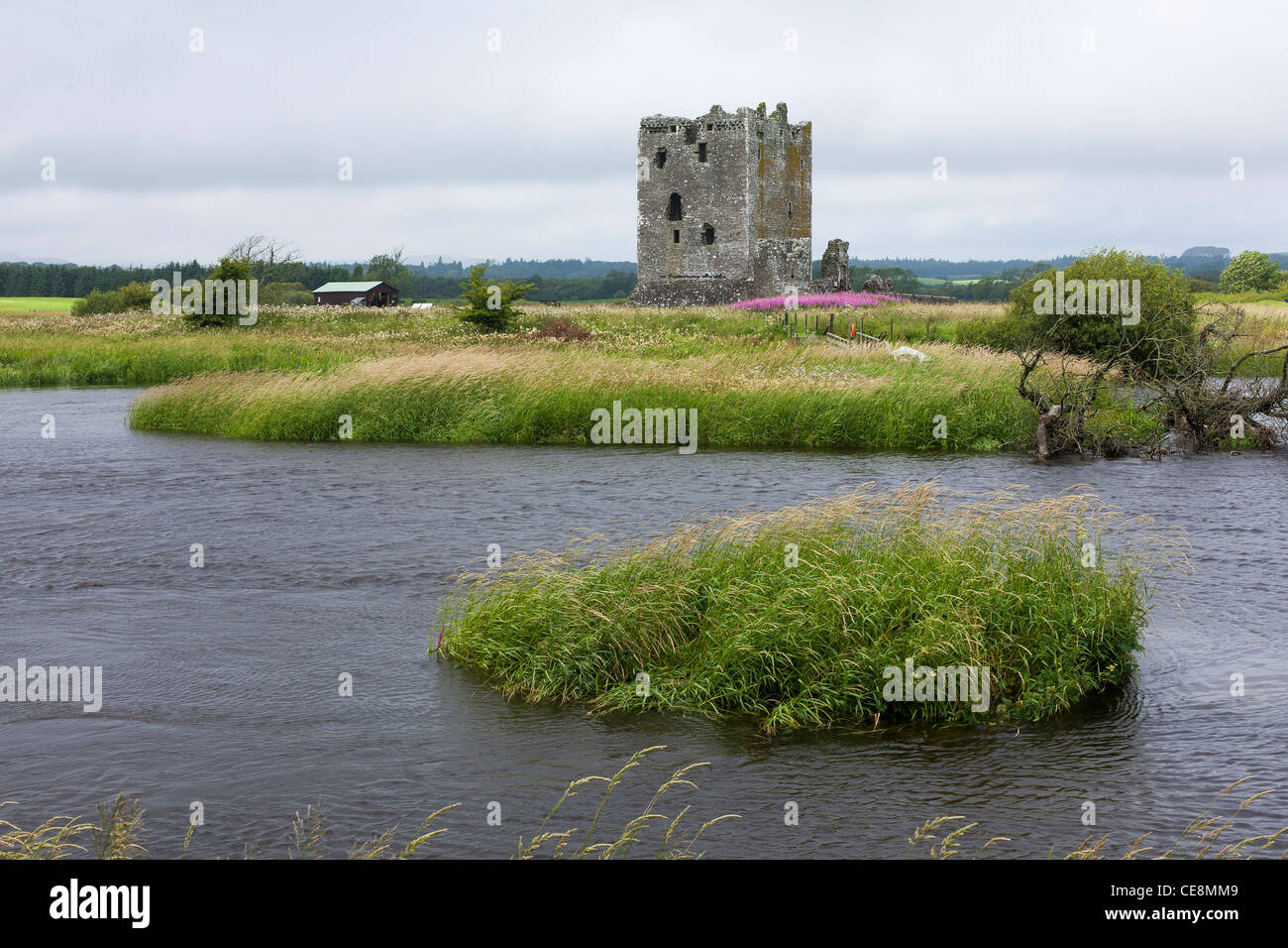 The River Dee passes in front of Threave Castle, close to Castle ...