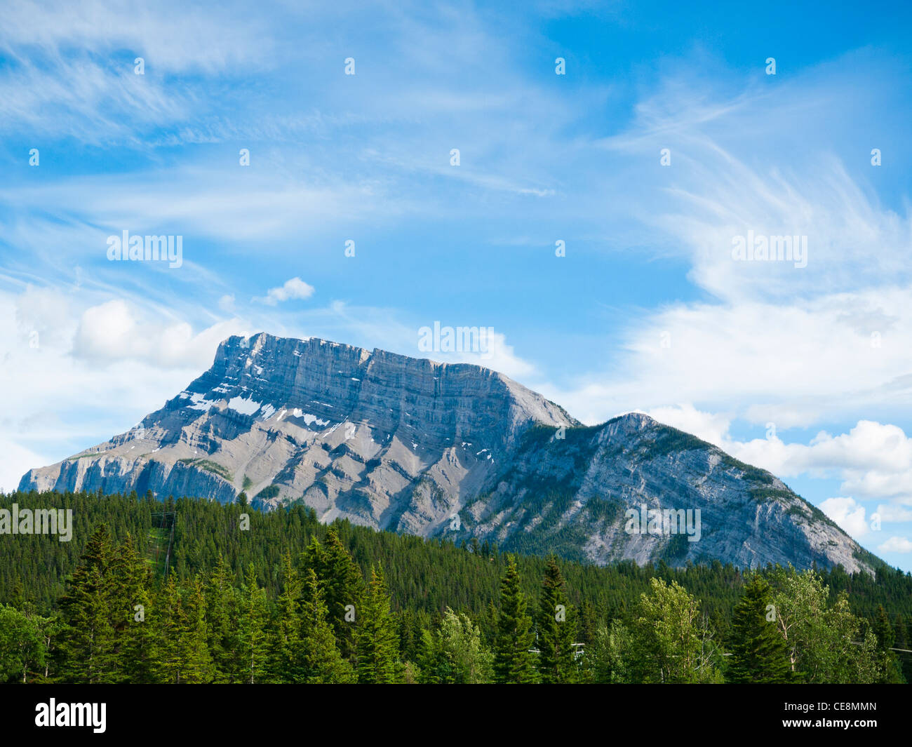 Mount Rundle mountain in Banff National Park Alberta Canada Stock Photo ...