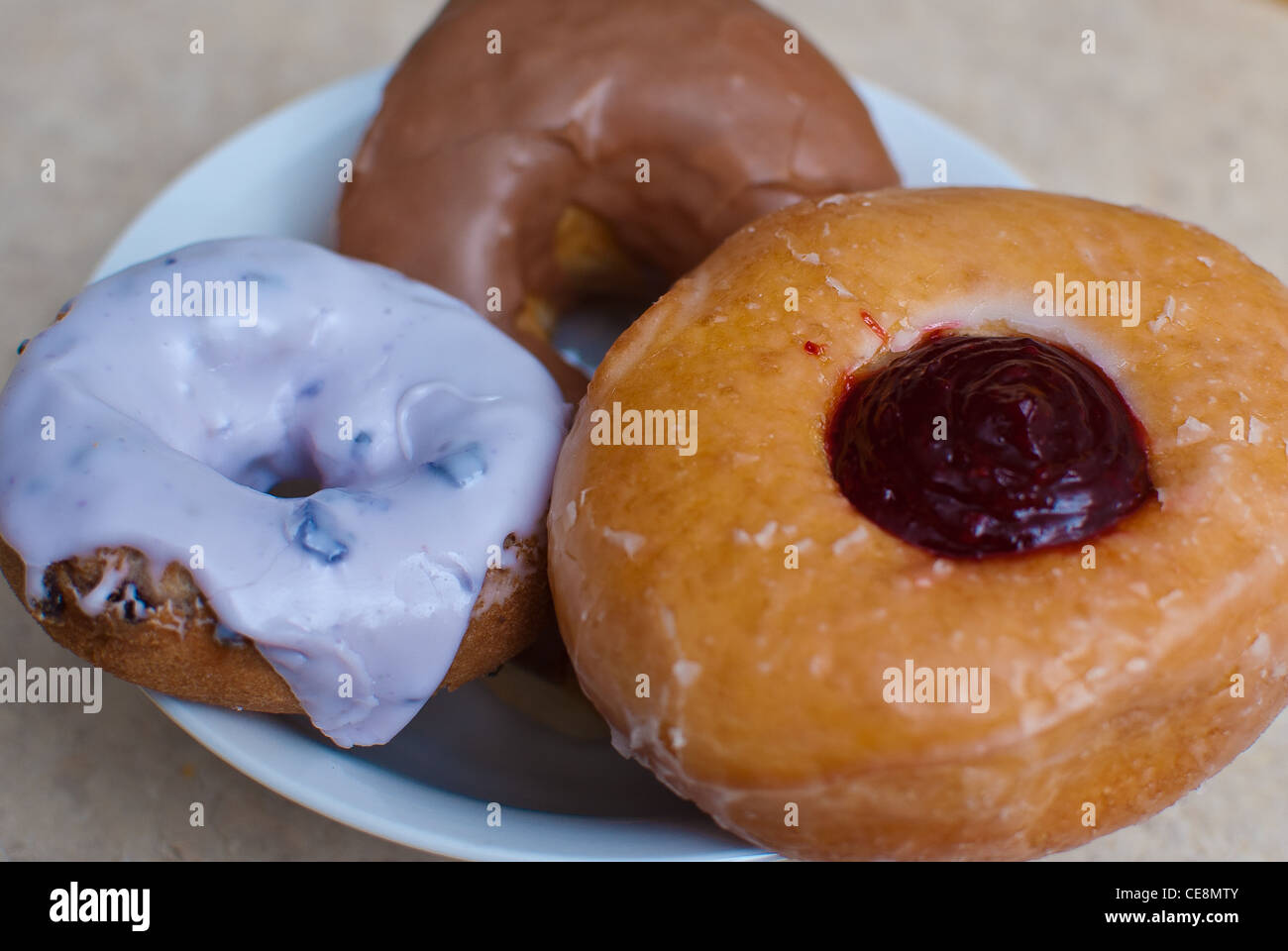 A plate of donuts Stock Photo - Alamy