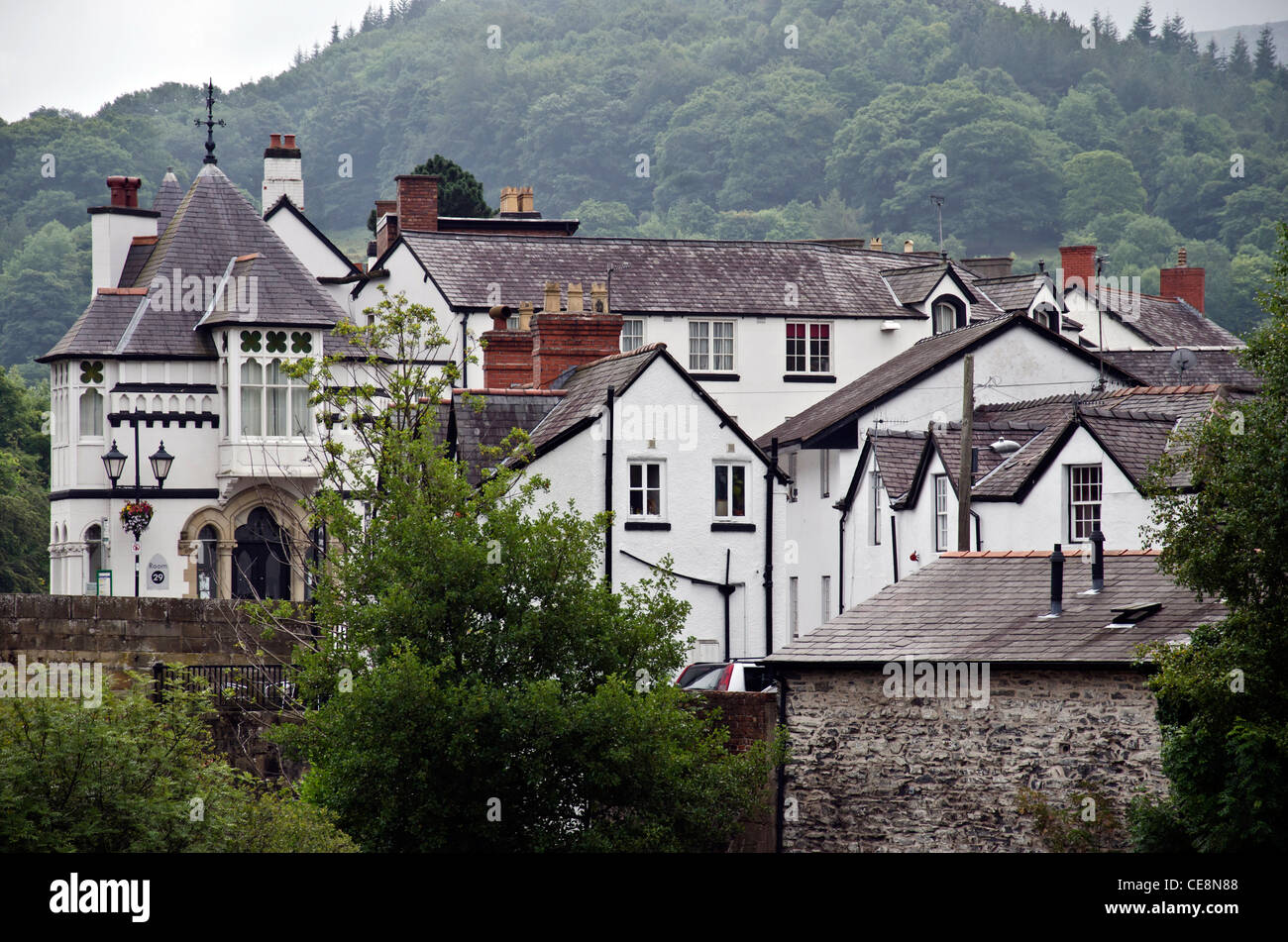 Houses near the Llangollen Railway Station, North Wales Stock Photo - Alamy