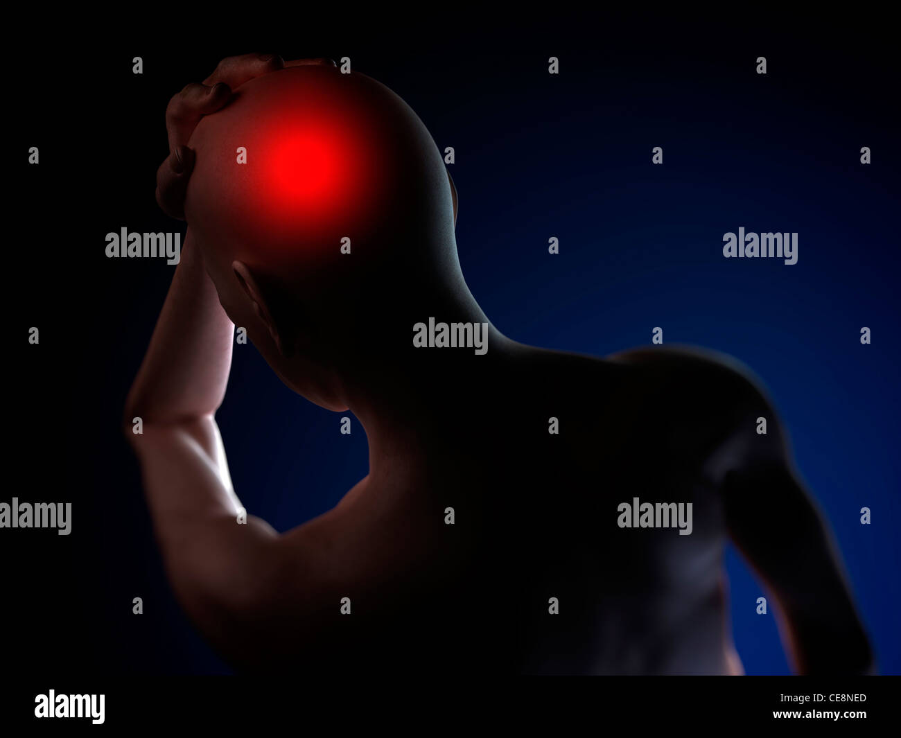 Headache, conceptual computer artwork Stock Photo - Alamy