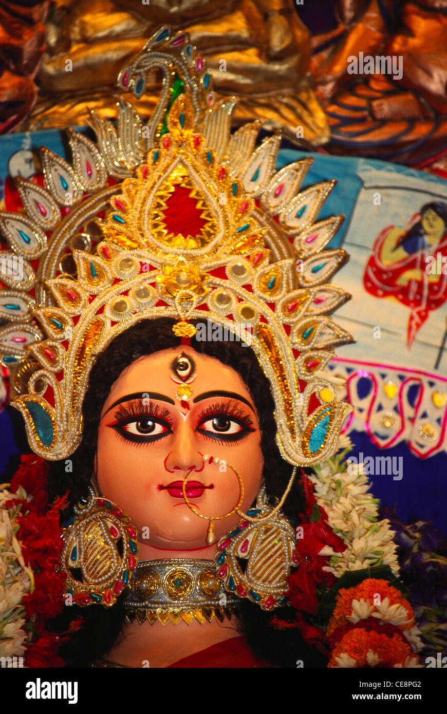 Durga face hi-res stock photography and images - Alamy