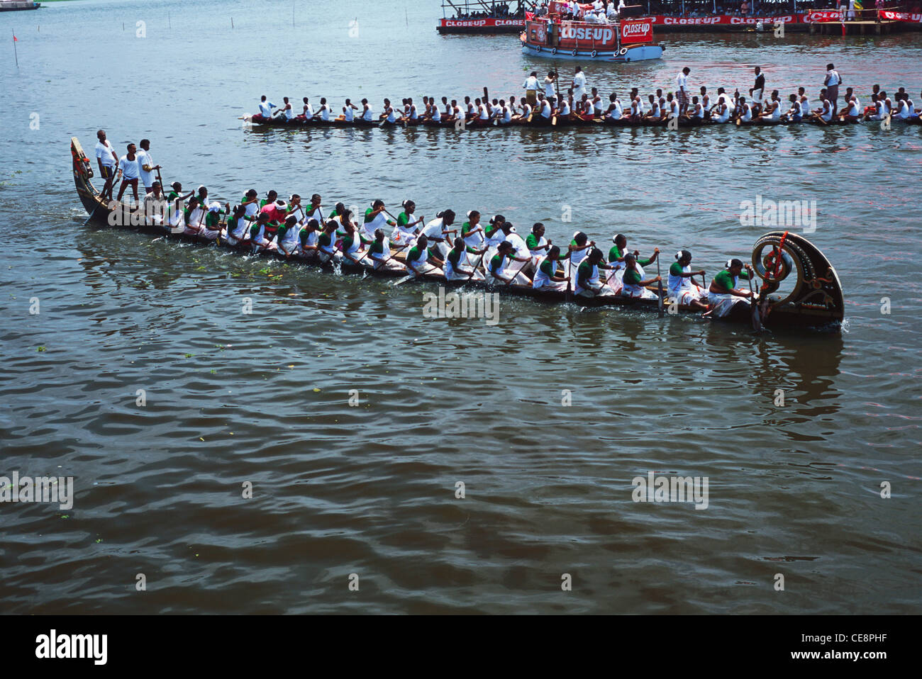 Boat Racing team of indian women in Alleppey Kerala india Stock Photo ...