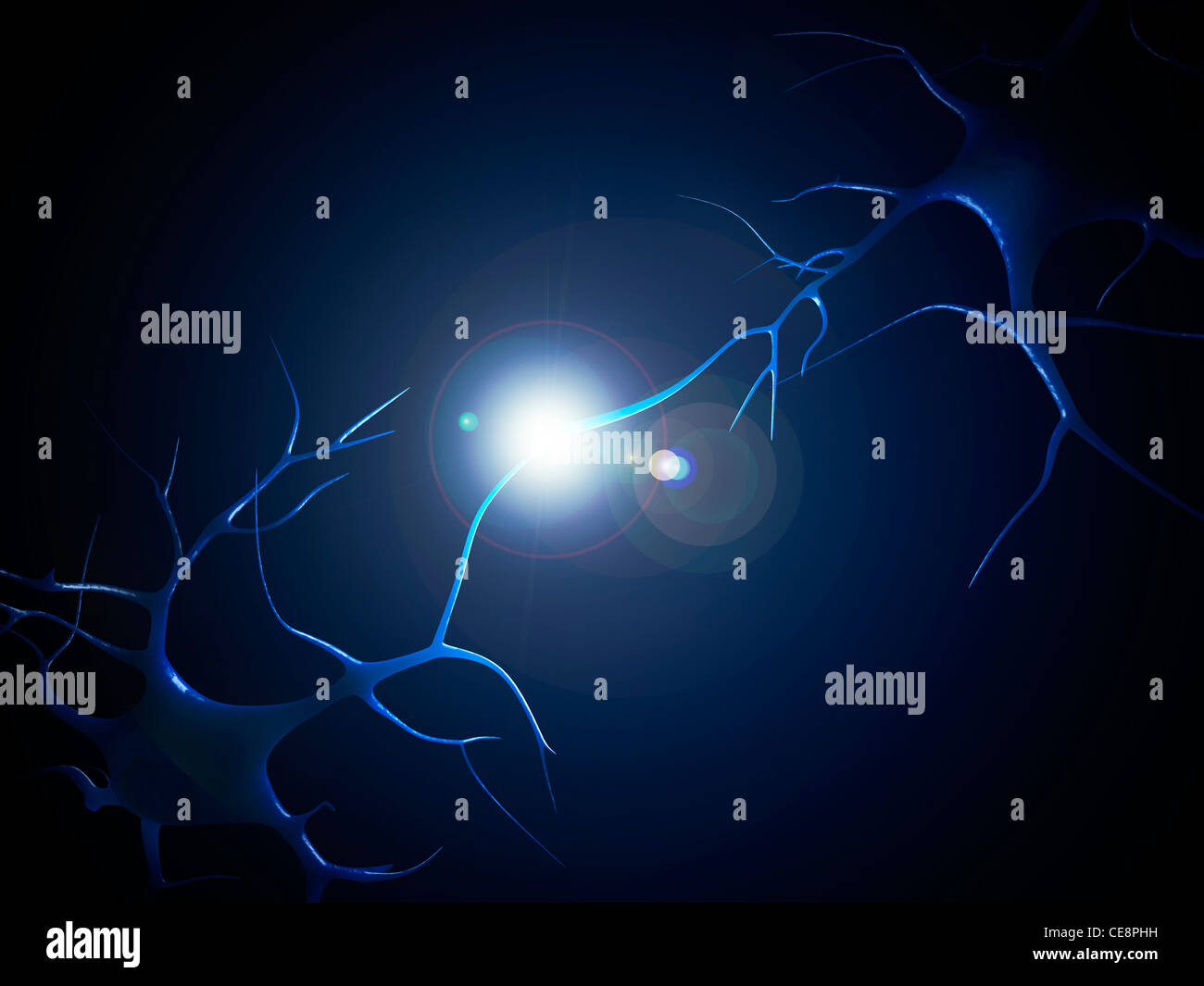 Synapse, computer artwork Stock Photo - Alamy