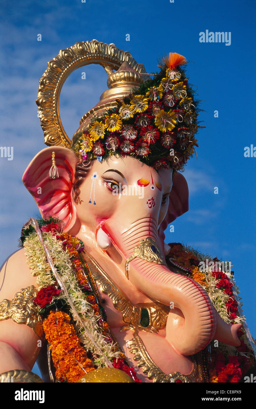 profile of God Ganesh ganpati Indian Festival Elephant head Lord face ...