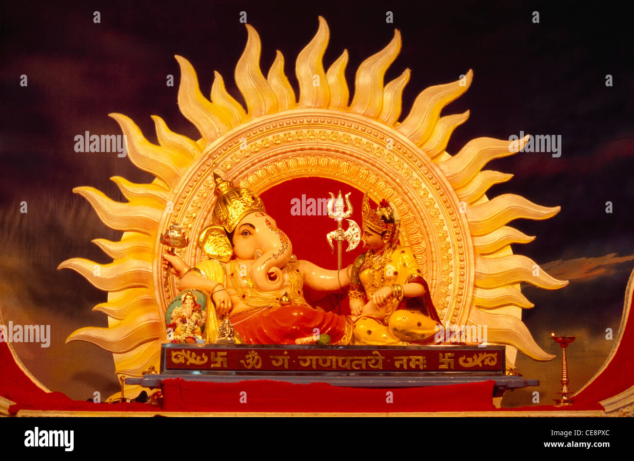 God Ganesh in ganpati Indian Festival Elephant head Lord seated as ...