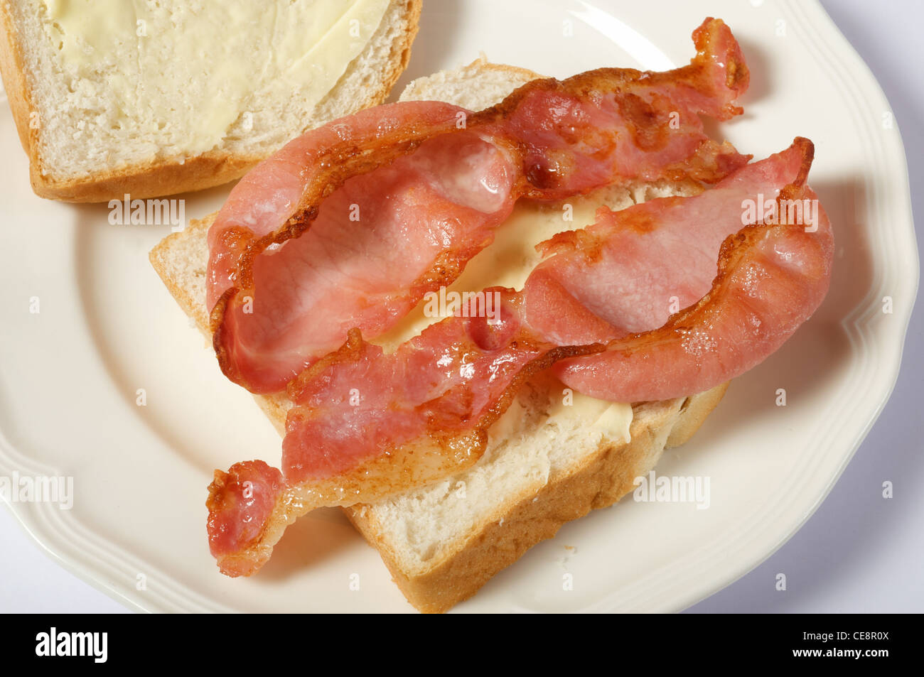 Fried bacon sandwich Stock Photo - Alamy