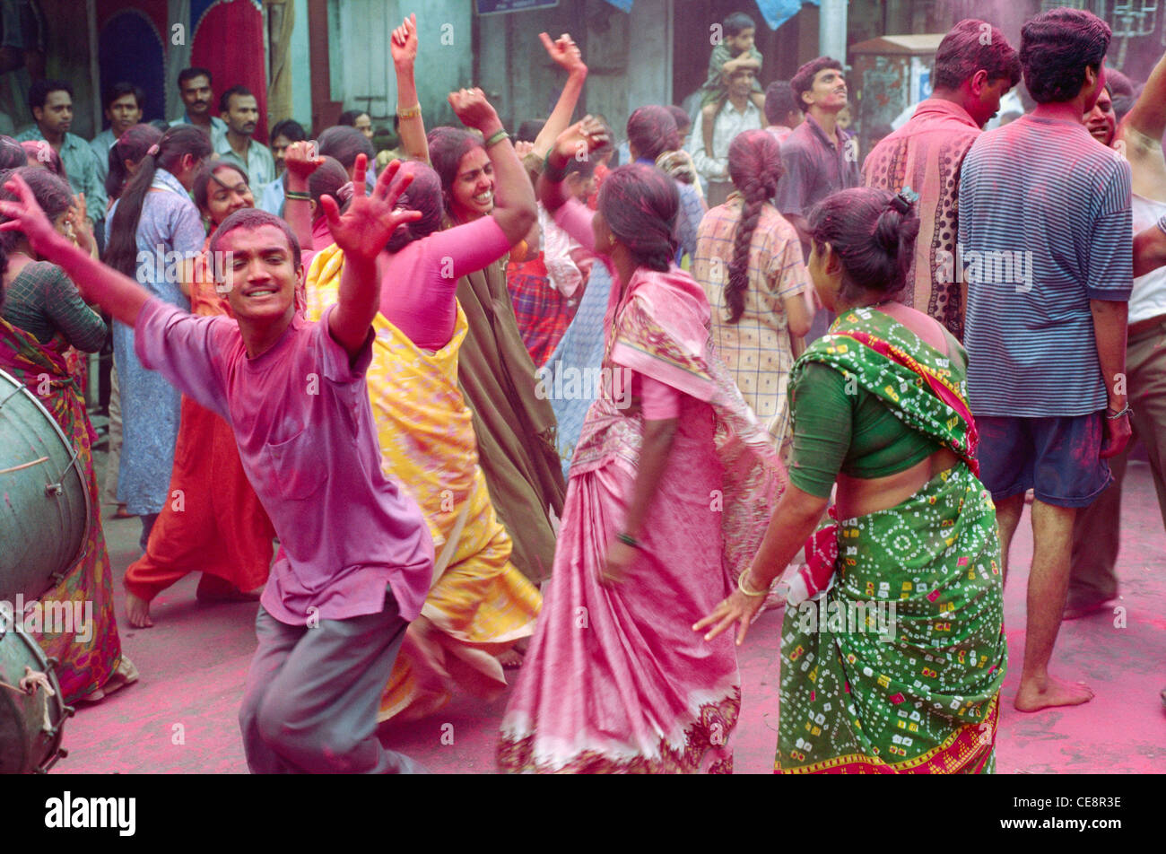 HMA 81430 : people dancing celebrating Ganesh ganpati Festival bombay ...