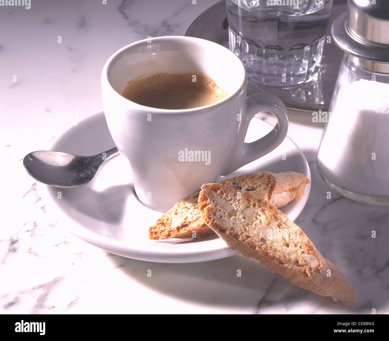 Cantuccini (Biscotti di Prato) with espresso Stock Photo - Alamy