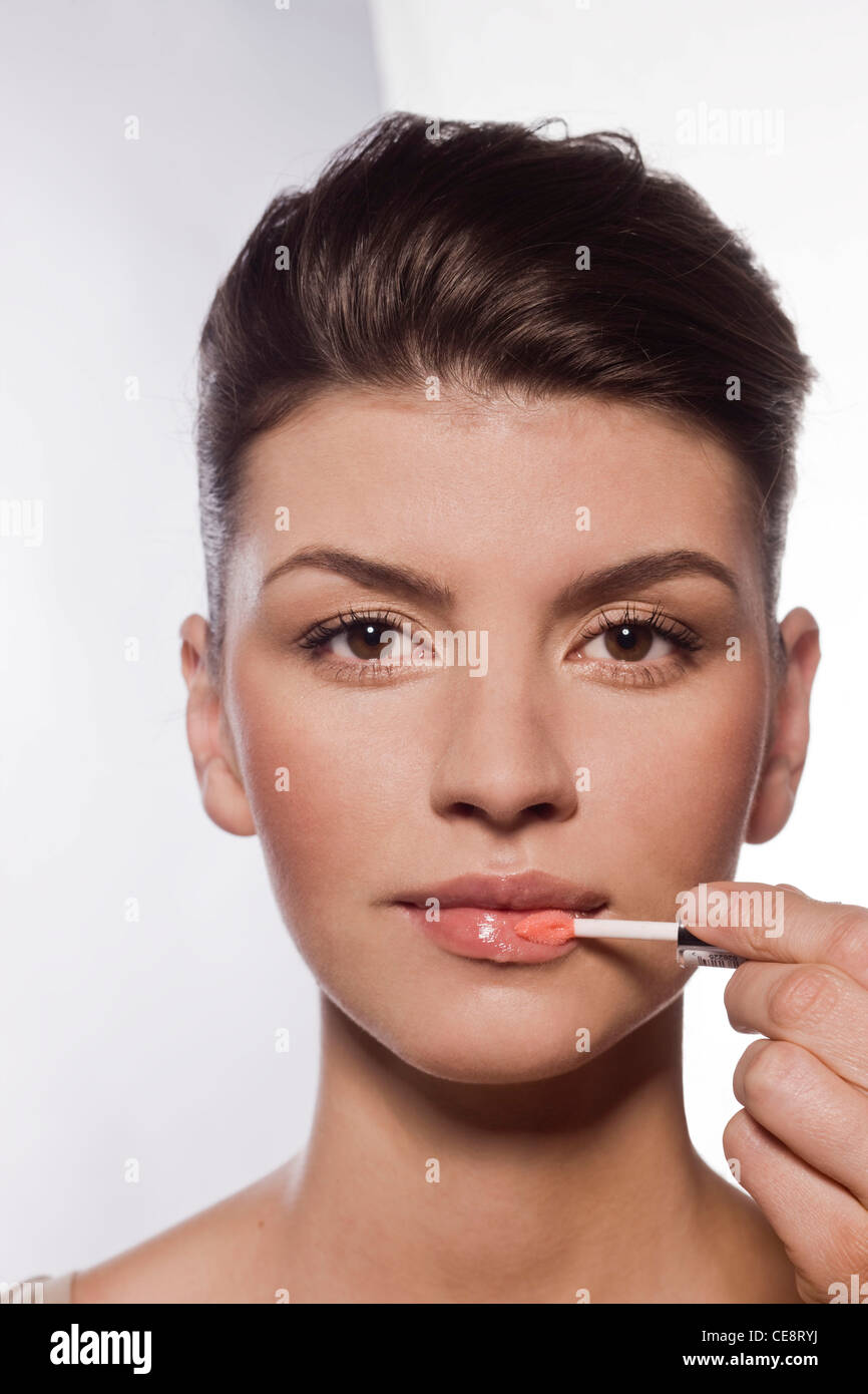 Makeup lip gloss hi-res stock photography and images - Alamy