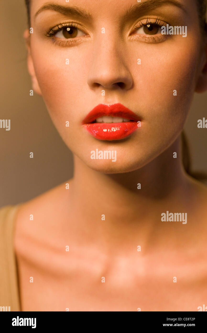 Step 6 - Ready makeup Stock Photo - Alamy