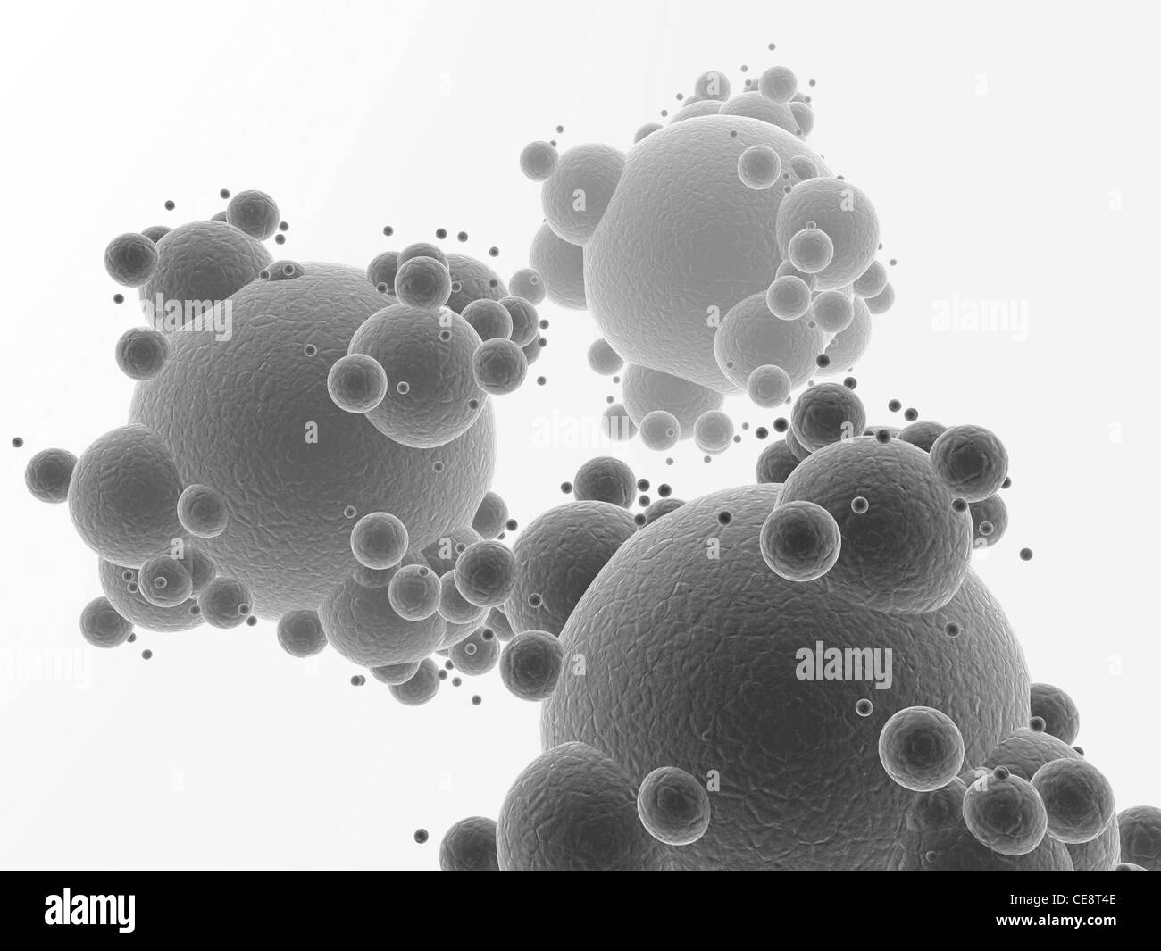 Computer artwork depicting nano particles Stock Photo - Alamy