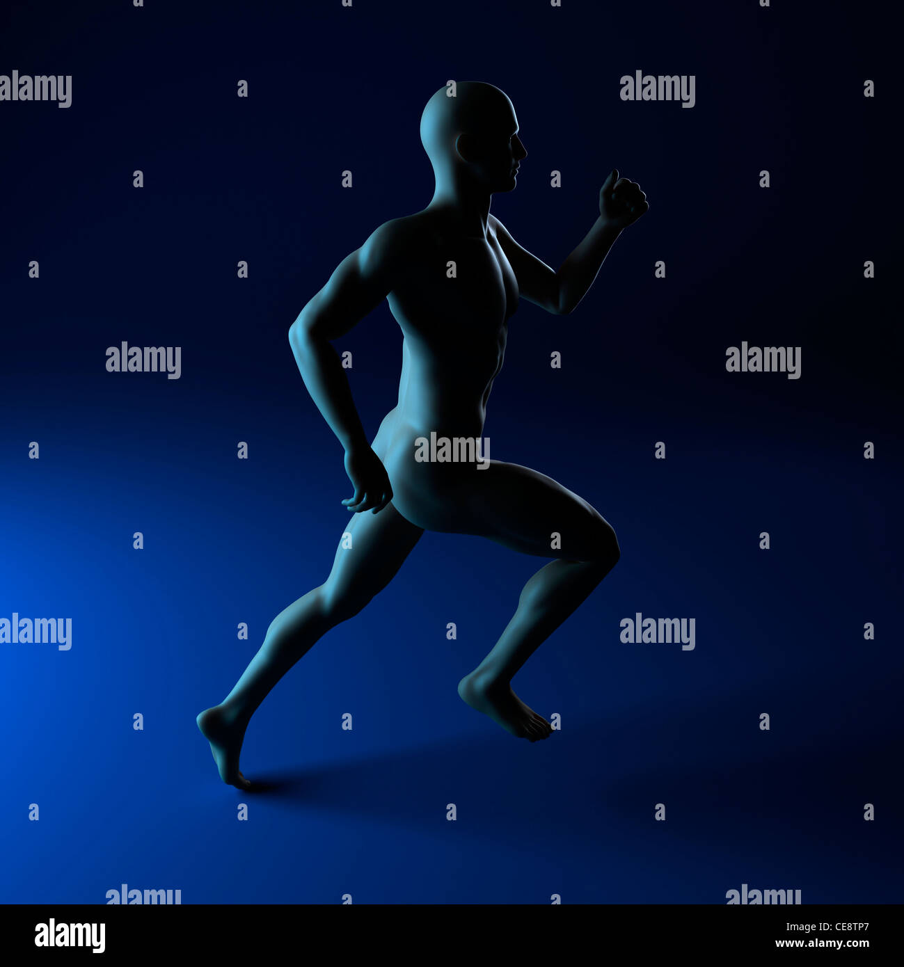 Sprinter, computer artwork Stock Photo - Alamy