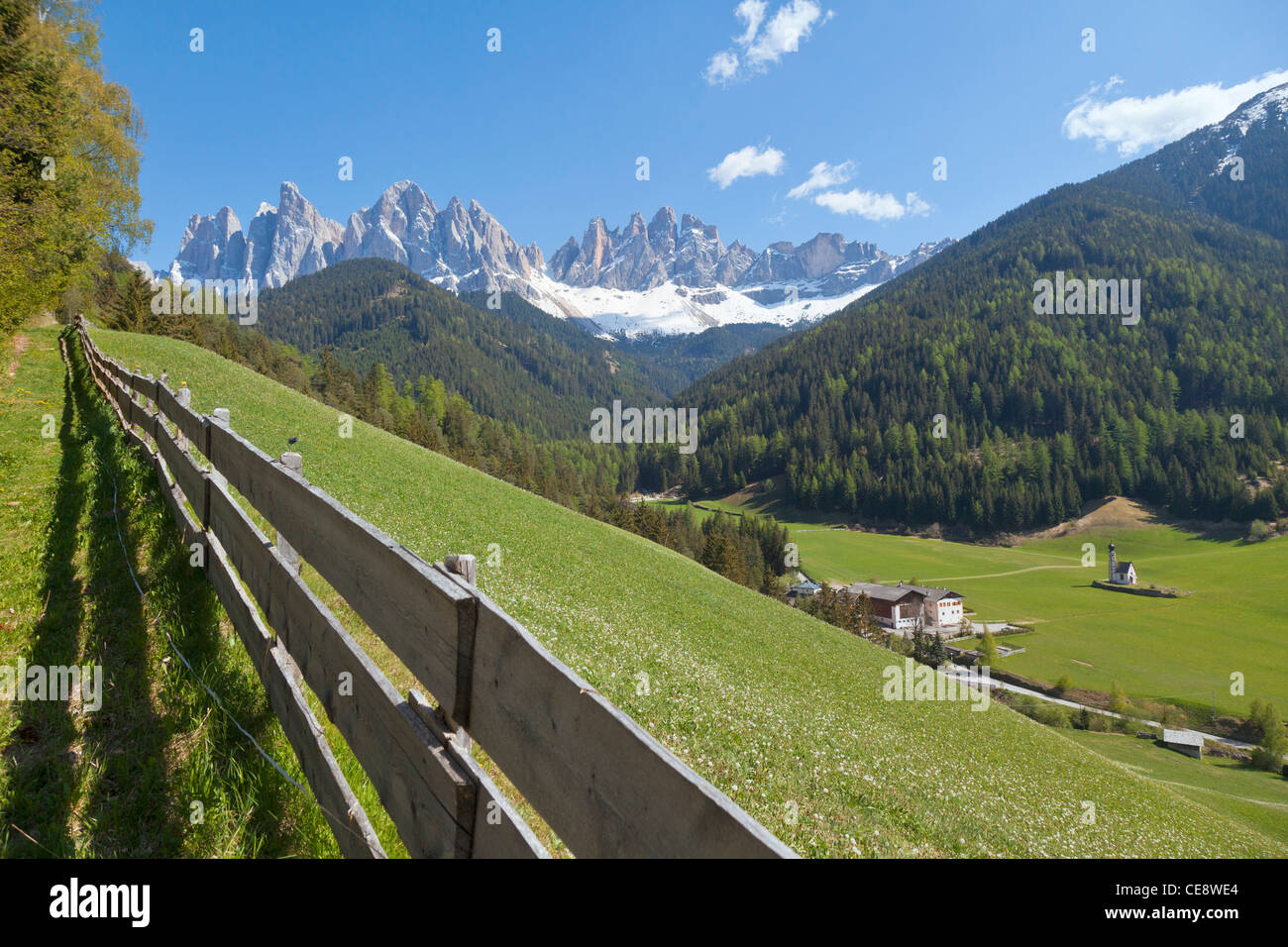 Villnoess Valley Geisler Dolomites, Italy Stock Photo - Alamy