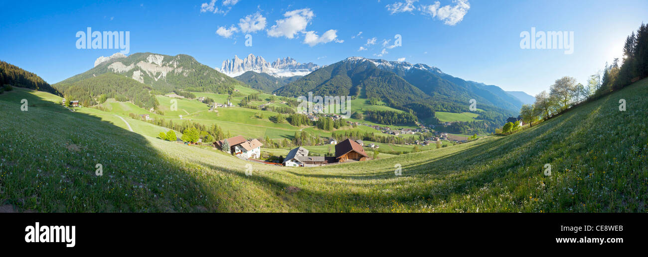 Villnoess Valley Geislerspitzen, Dolomites, Italy Stock Photo - Alamy
