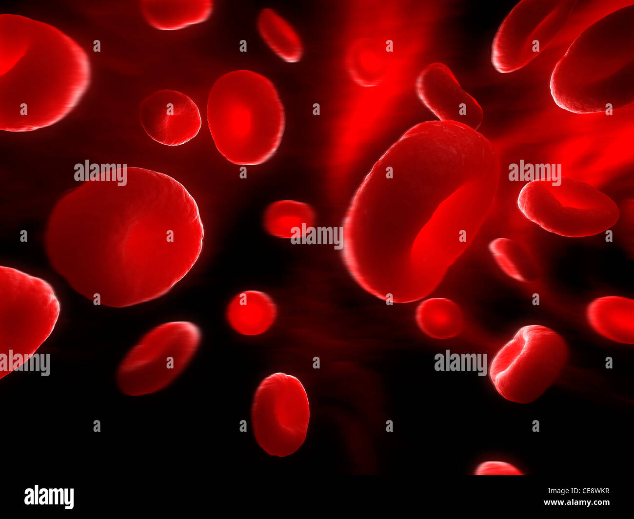 Red blood cells (erythrocytes), computer artwork Stock Photo - Alamy
