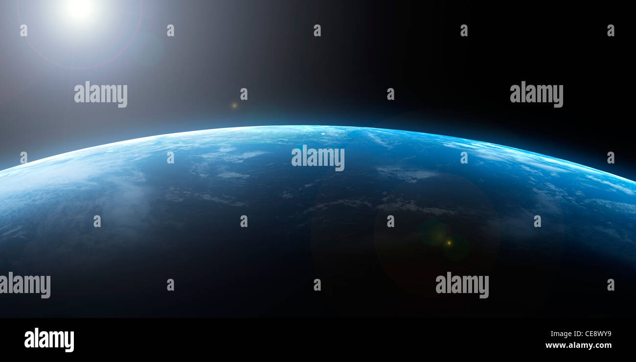 Earth from space, computer artwork Stock Photo - Alamy