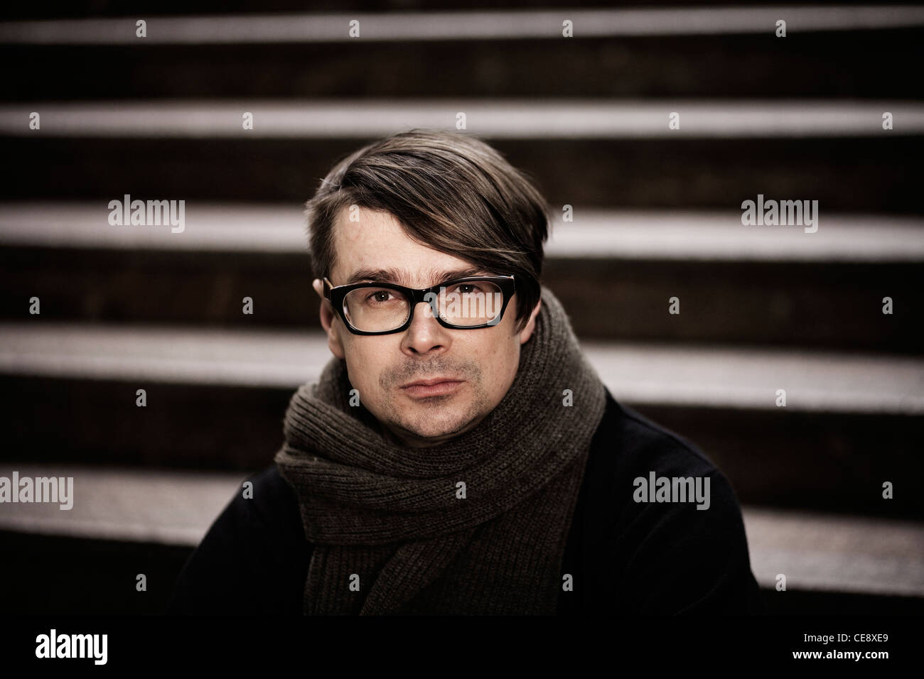 Portrait of Czech writer and playwright Jaroslav Rudis in Archa Theater ...