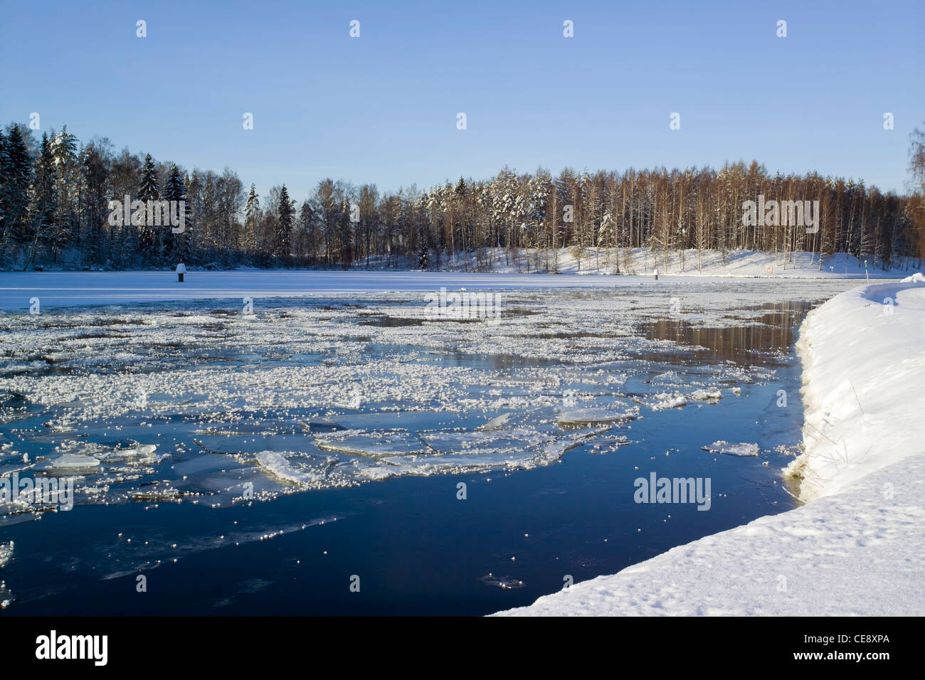 Saimaa canal at winter, Mustola Lappeenranta Finland Stock Photo - Alamy