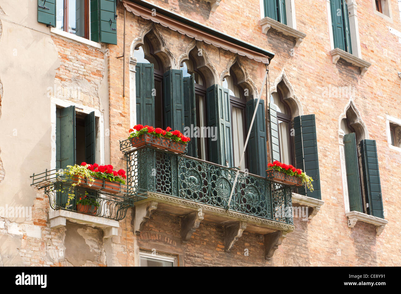 Window Architecture in the romantic city of Venice, Italy Stock Photo ...