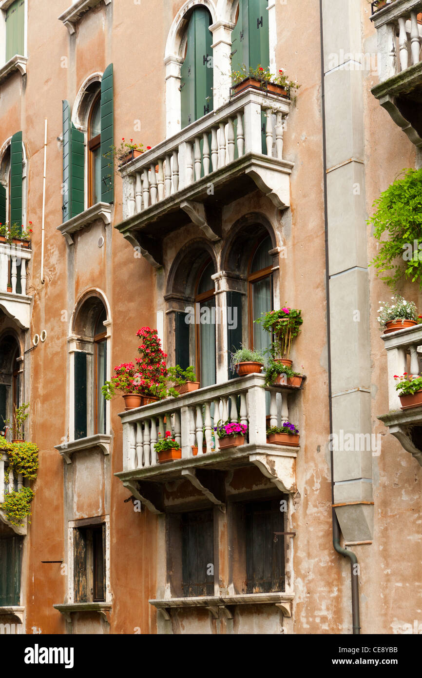Window Architecture in the romantic city of Venice, Italy Stock Photo ...