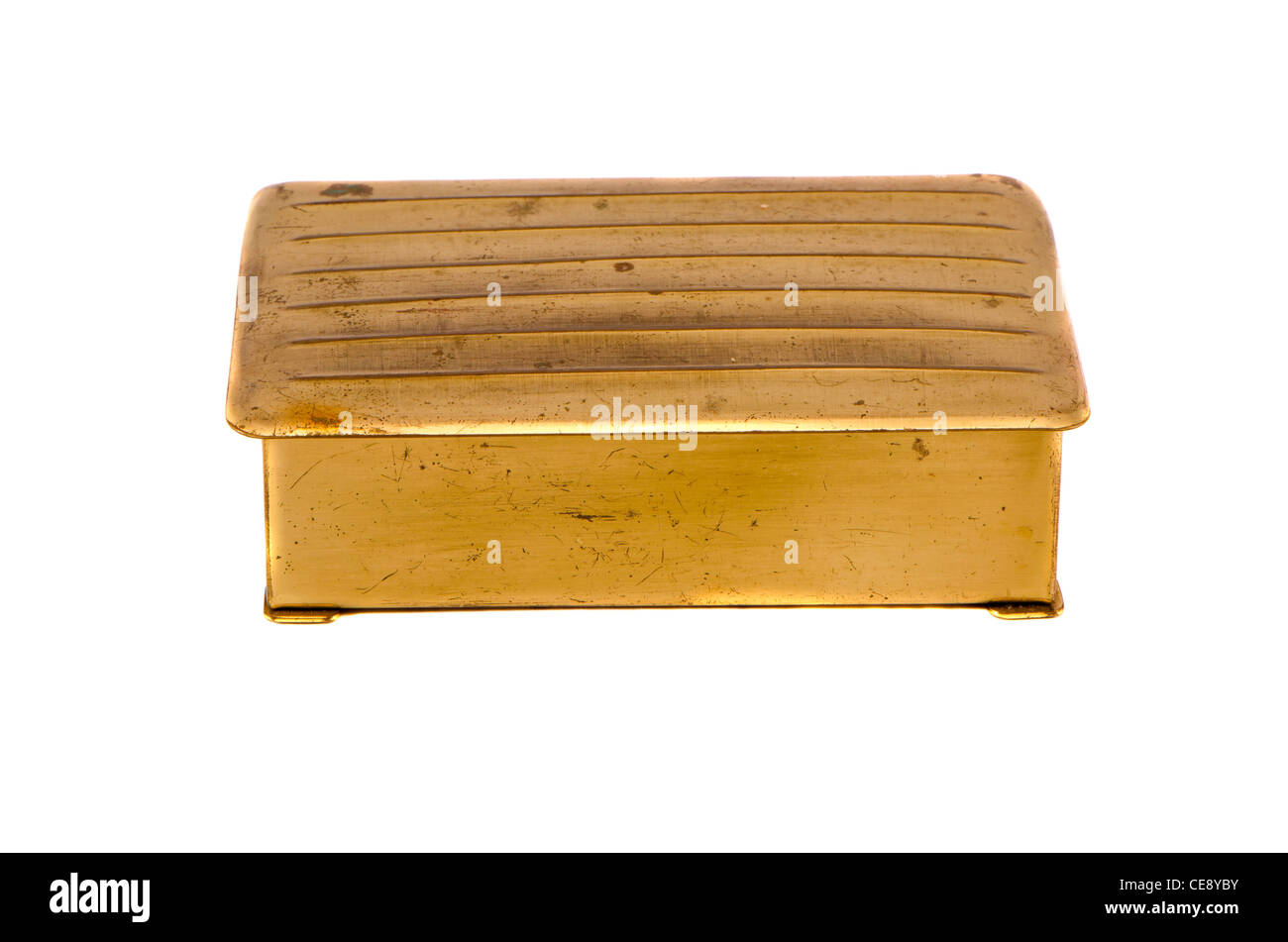 isolated on white vintage brass box Stock Photo - Alamy